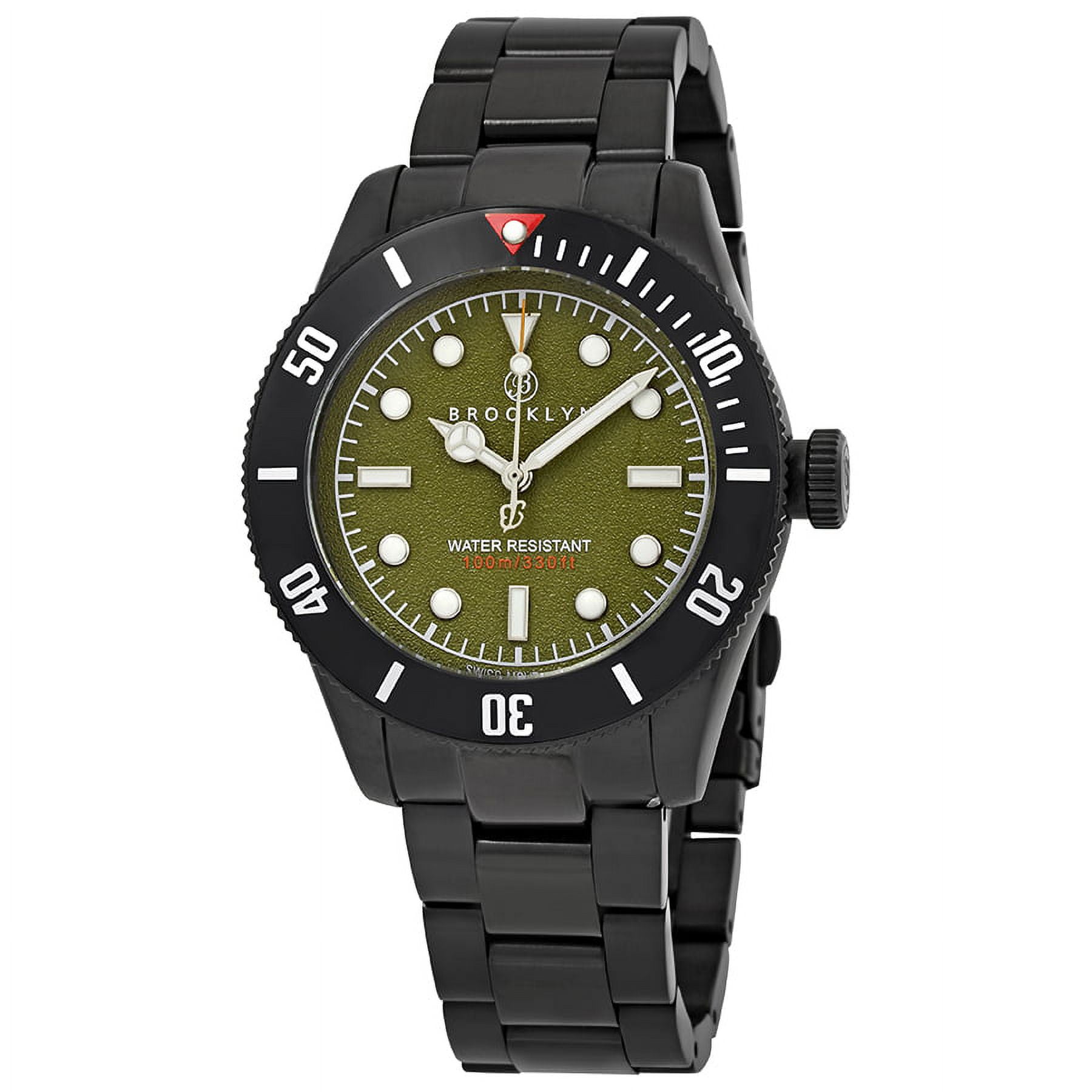 Brooklyn Watch Co. Black Eyed Pea Green Dial Men's Watch 306-D-88-BB ...