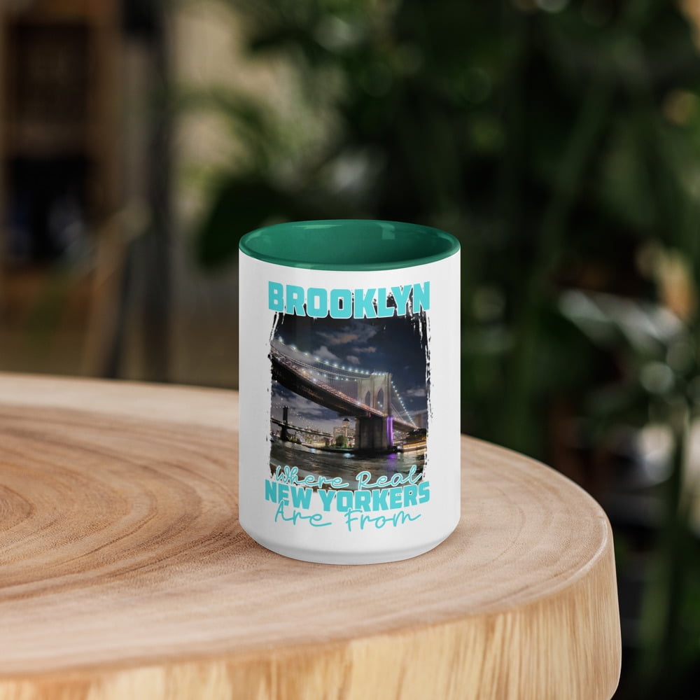 Brooklyn is the best place to live Mug with a choice of accent Color ...