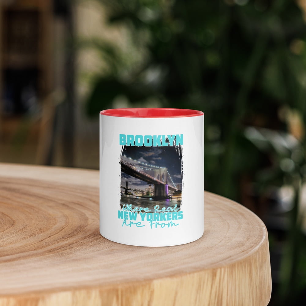 Brooklyn is the best place to live Mug with a choice of accent Color ...