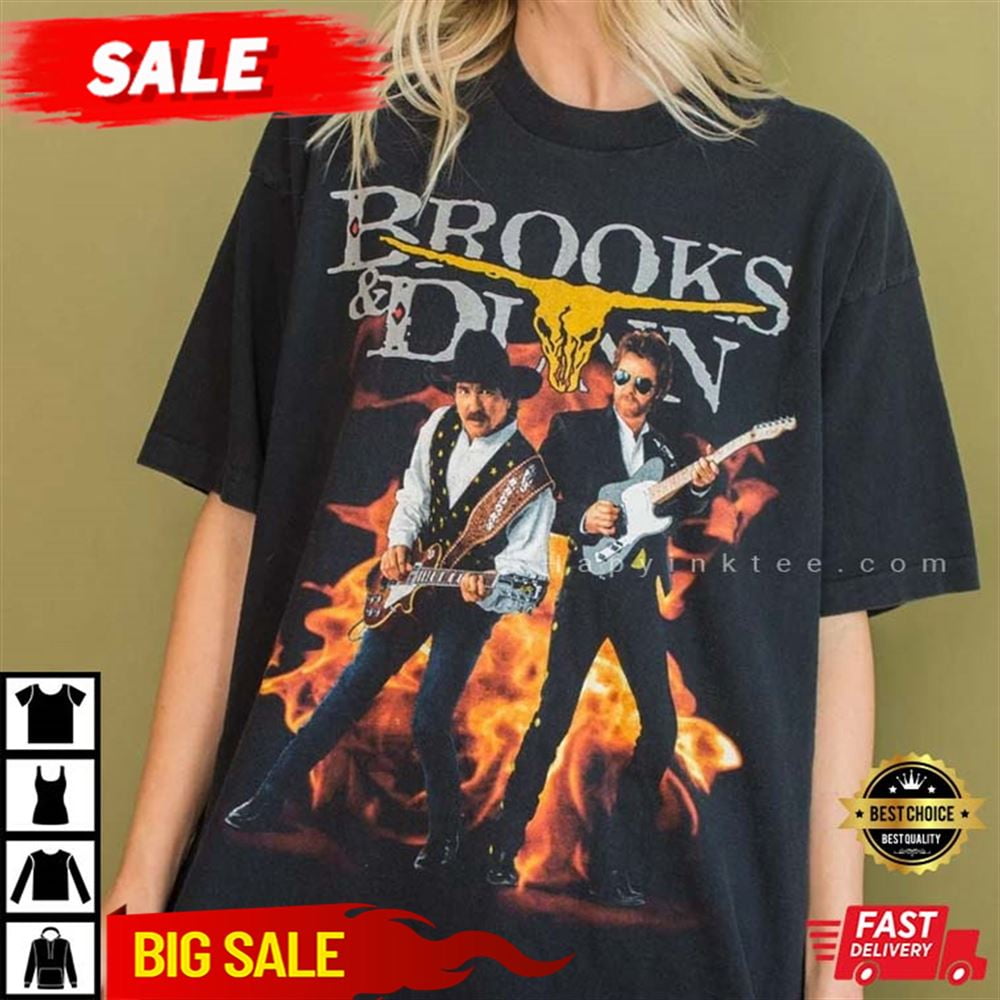Brooks And Dun Country Music Concert Merch T-shirt - Walmart.com