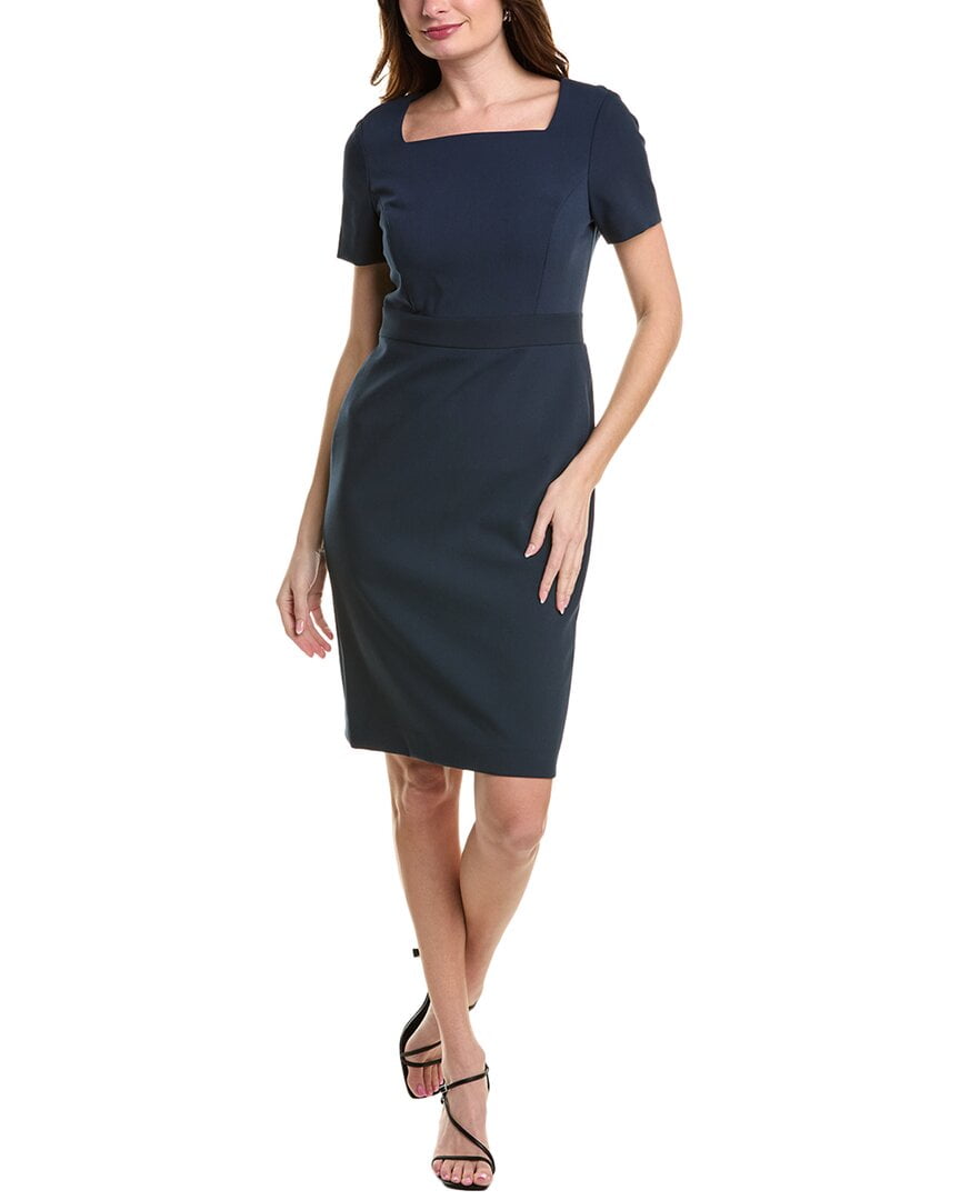 Brooks Brothers womens Square Neck Dress, 14, Blue - Walmart.com