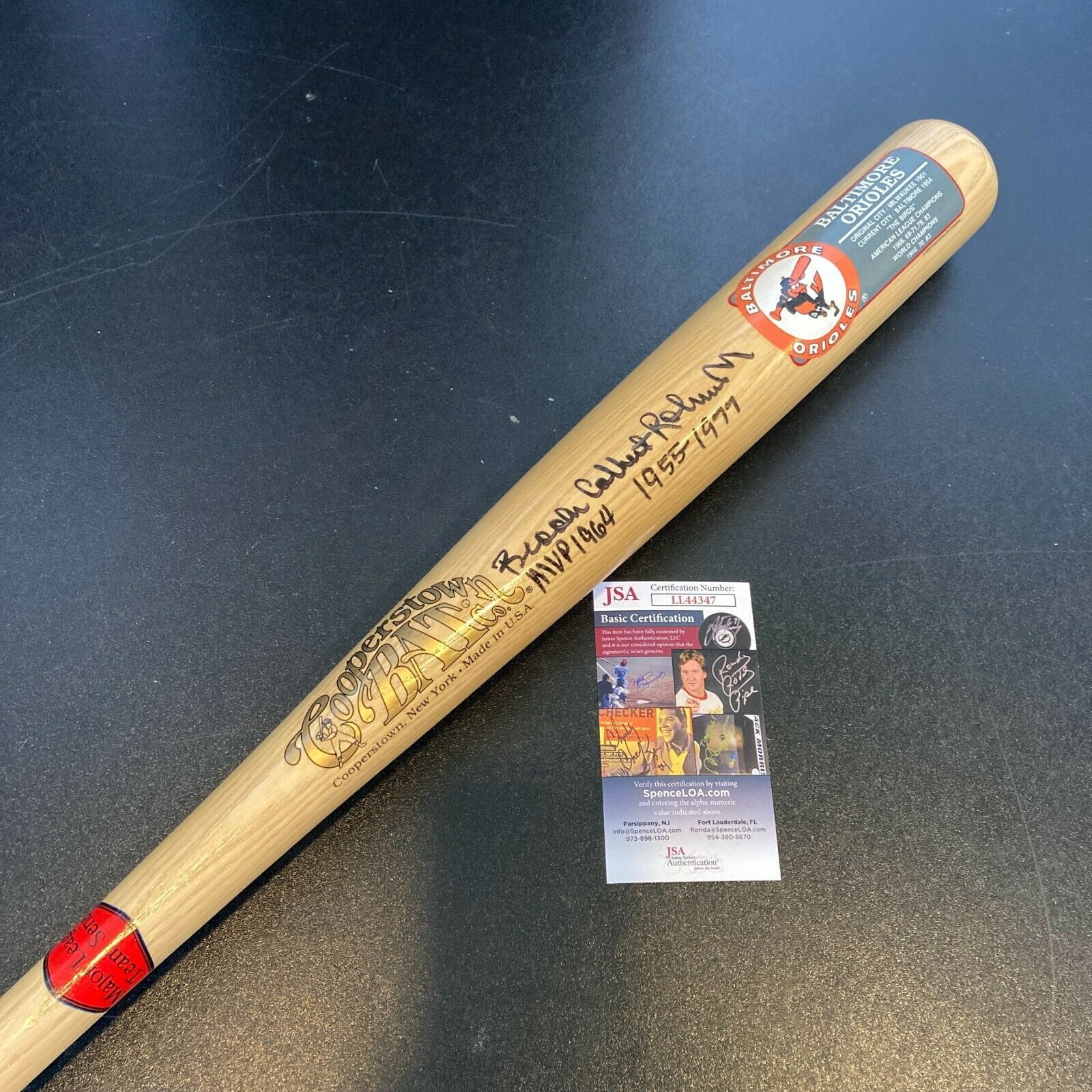 Brooks Calbert Robinson Jr. Full Name Signed Baltimore Orioles Bat JSA ...