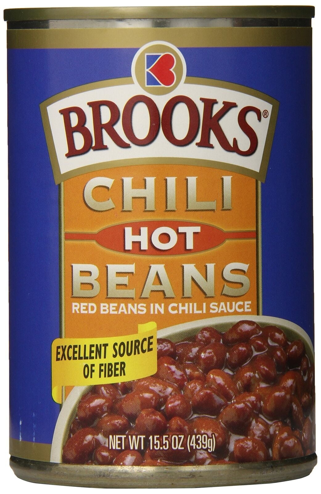Brooks Chili Beans, Hot Chili Flavor, Ready-to-Serve, 15.5 oz Cans ...