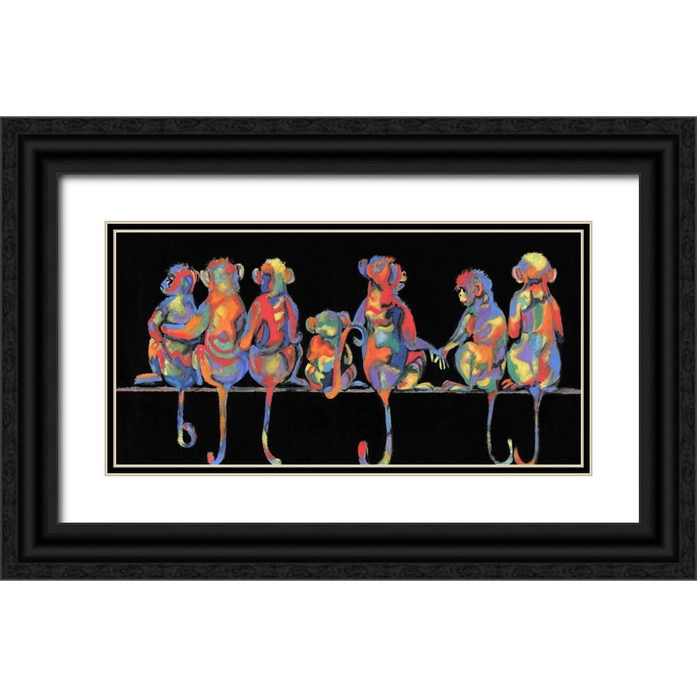 Brooks, Donna 24x14 Black Ornate Wood Framed with Double Matting Museum ...