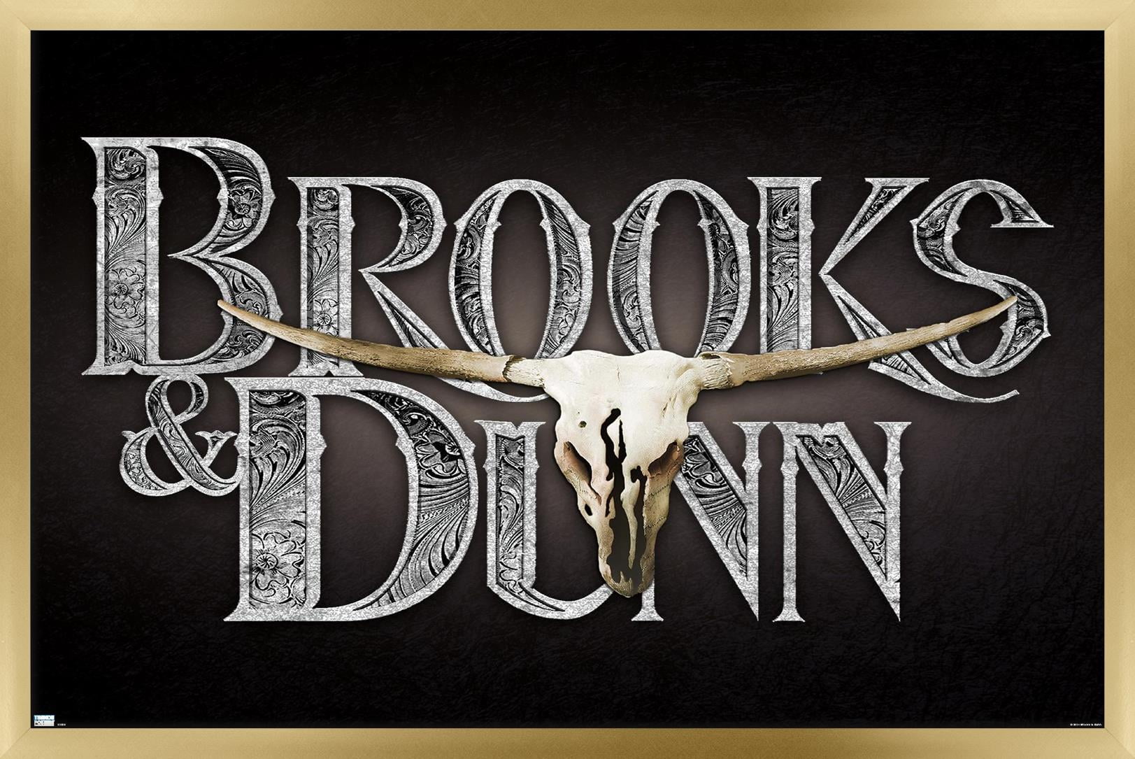 Brooks & Dunn - Logo Wall Poster, 22.375" x 34" Framed - Walmart.com