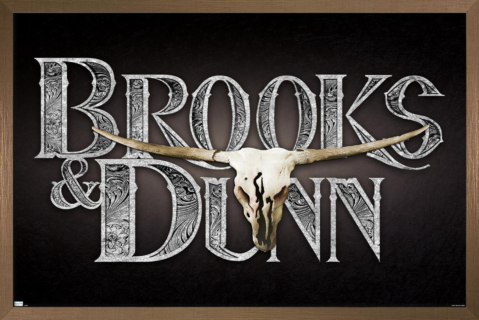 Brooks & Dunn - Logo Wall Poster, 22.375" x 34" Framed - Walmart.com