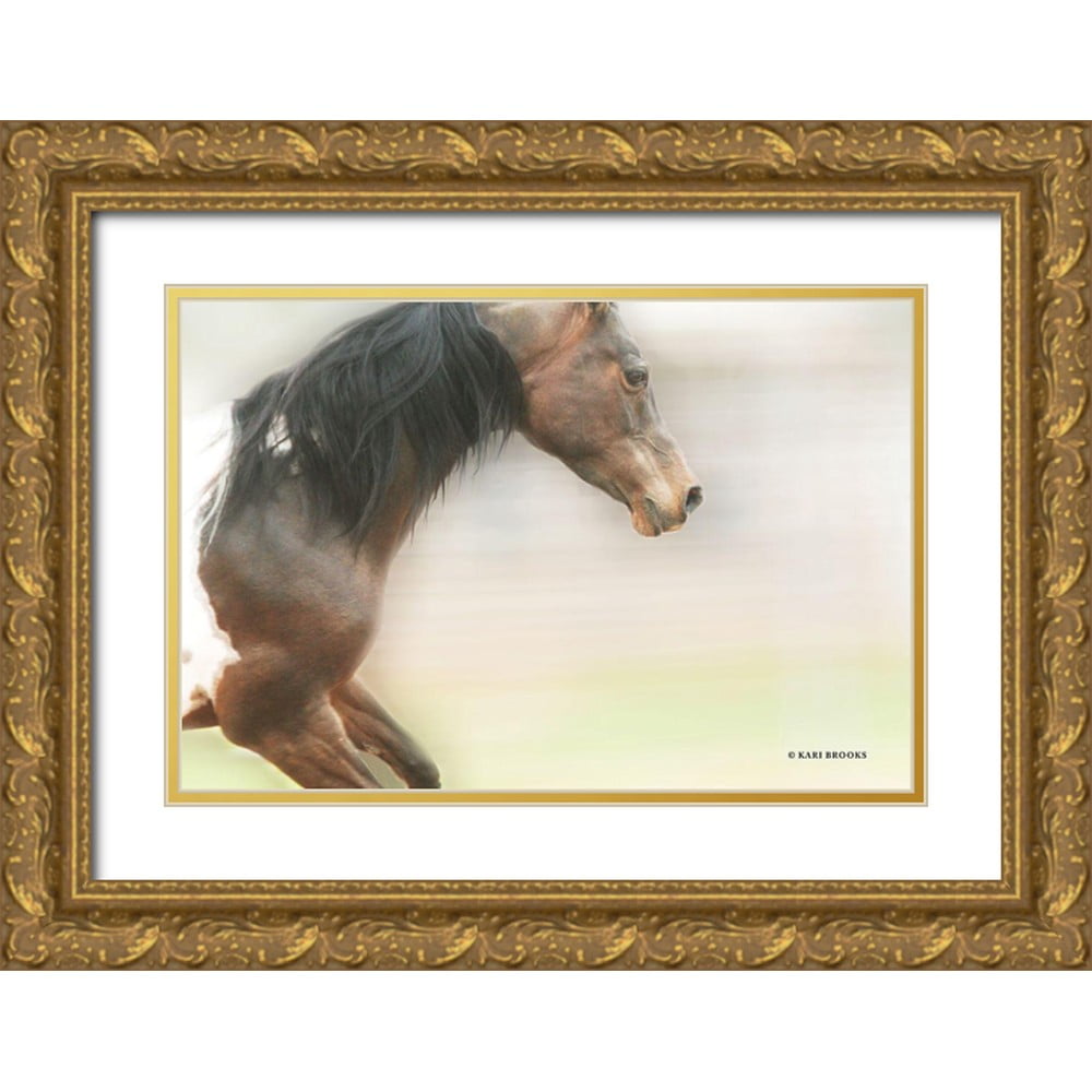 Brooks, Kari 24x17 Gold Ornate Wood Framed with Double Matting Museum Art Print Titled - Leap of ...
