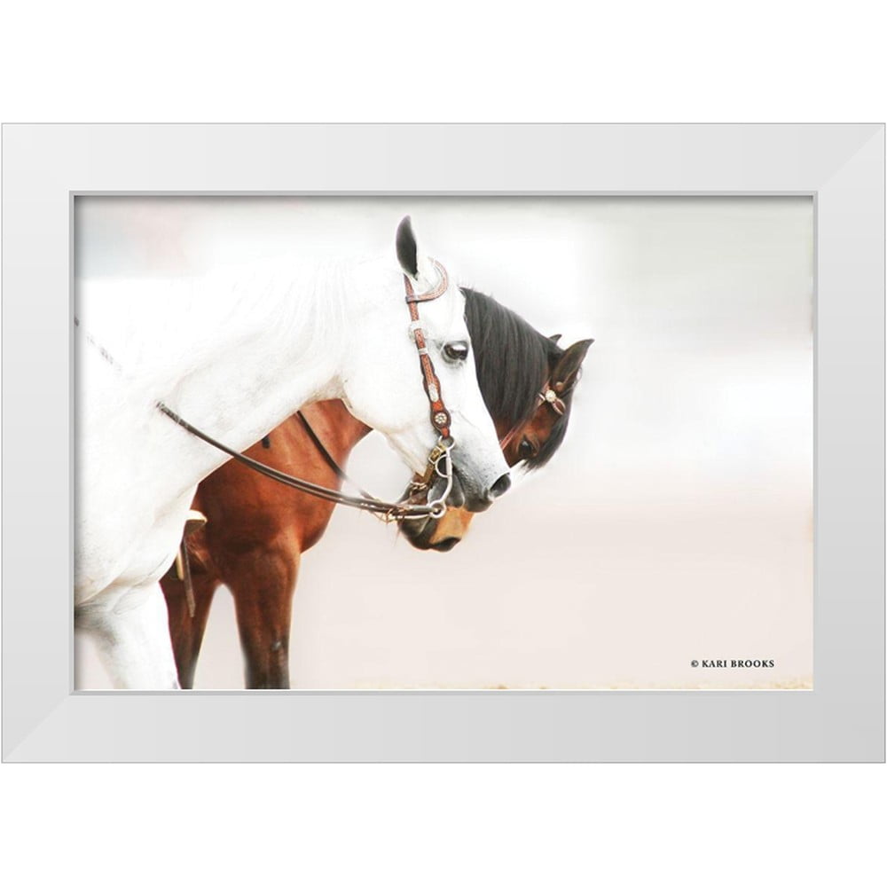 Brooks, Kari 24x17 White Modern Wood Framed Museum Art Print Titled - Ying and Yang - Walmart.com