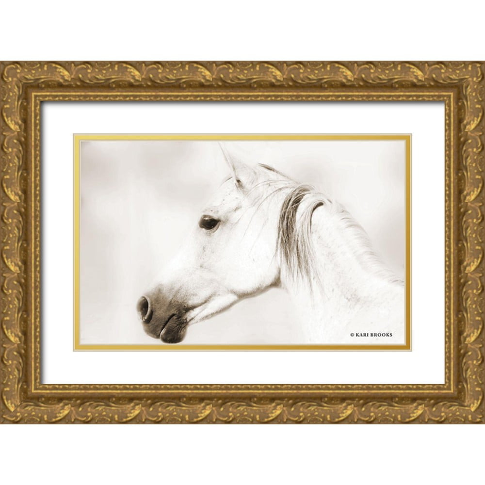 Brooks, Kari 32x22 Gold Ornate Wood Framed with Double Matting Museum ...