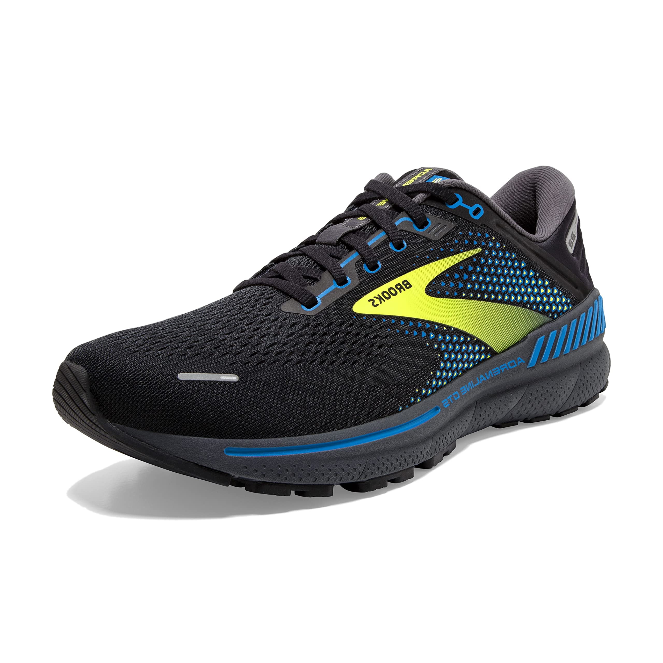 Brooks Men's Adrenaline GTS 22 Supportive Running Shoe - Black/Blue ...