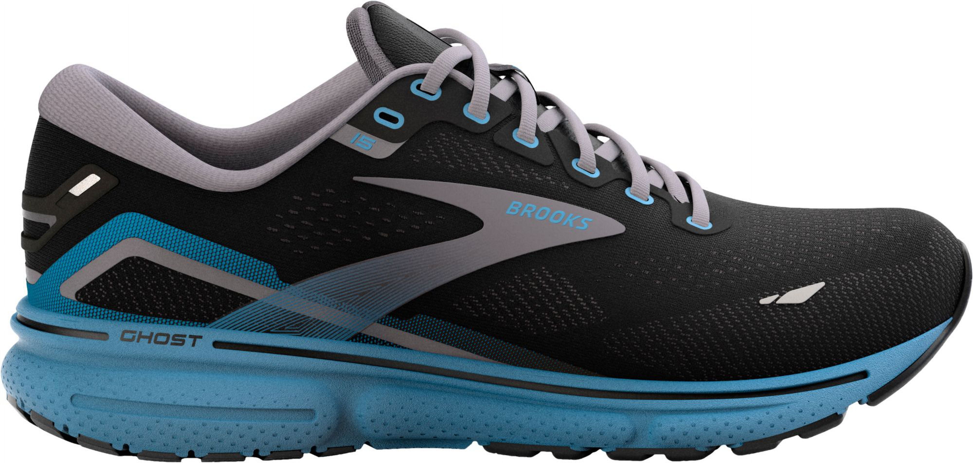 Brooks Men's Ghost 15 Running Shoes (Black/Blue, 9.5 D US) - Walmart.com