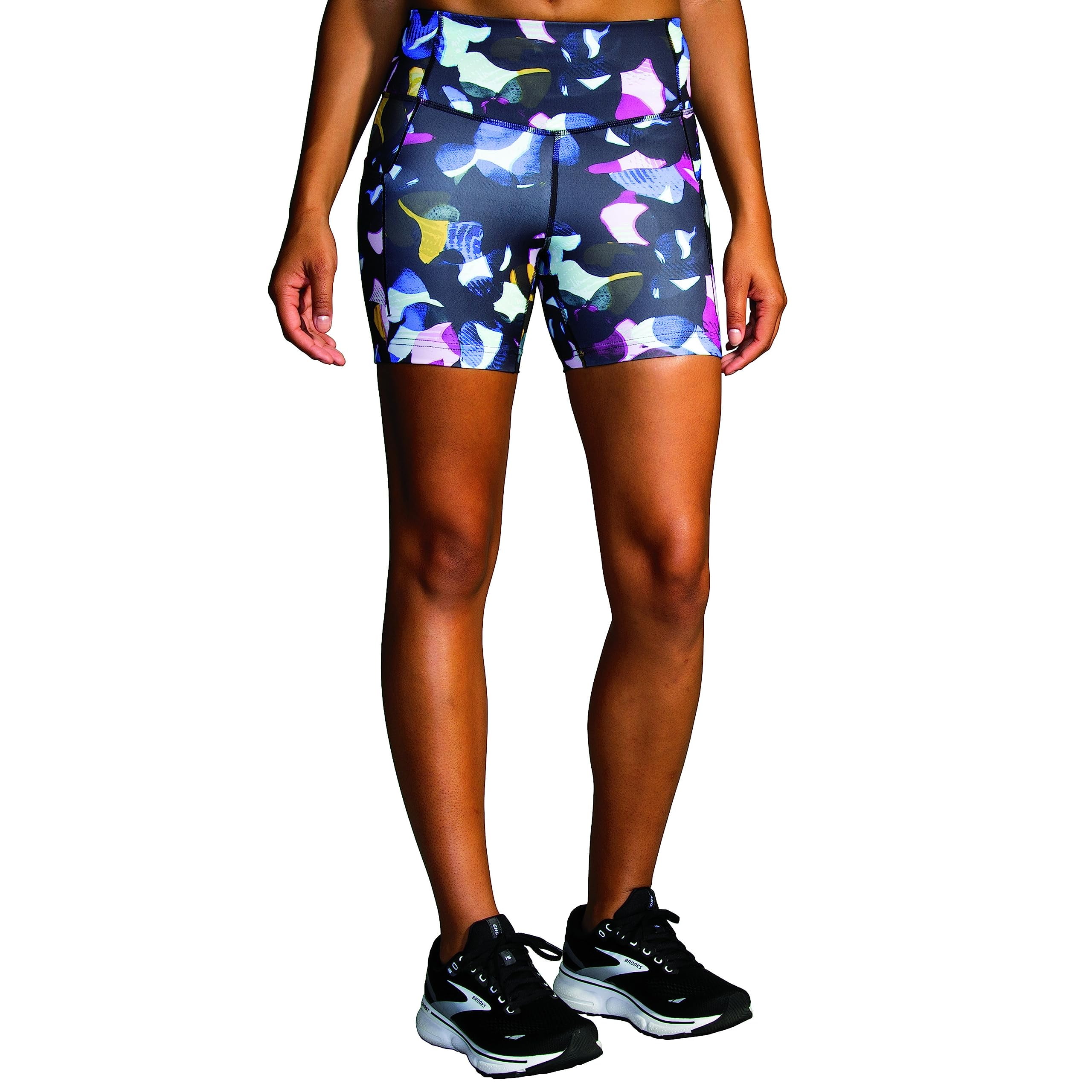 Brooks Method 5\" Short Tights (Womens, Fast Floral Print, MD (US Women ...