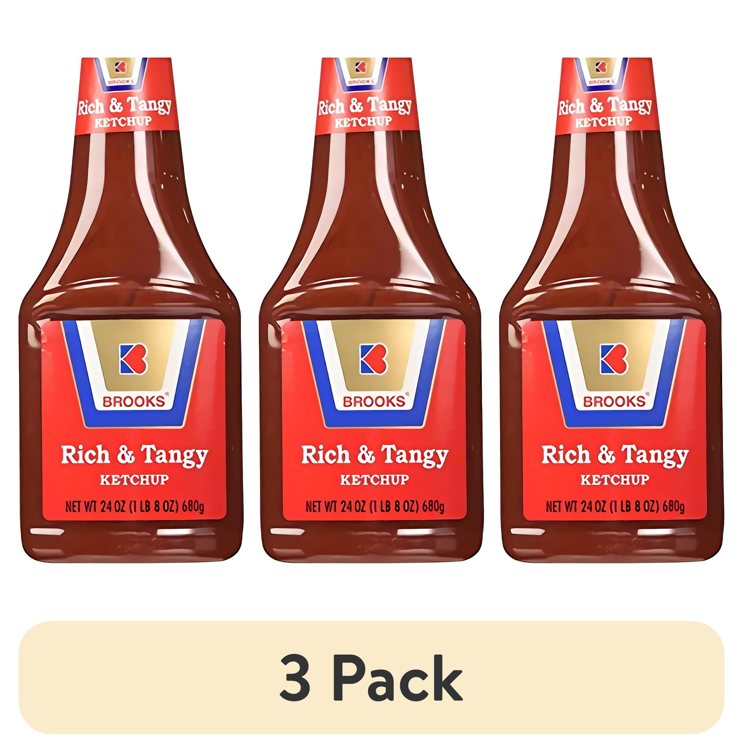 (3 pack) Brooks Rich & Tangy Ketchup 24oz - Total 6 Bottles - Walmart.com