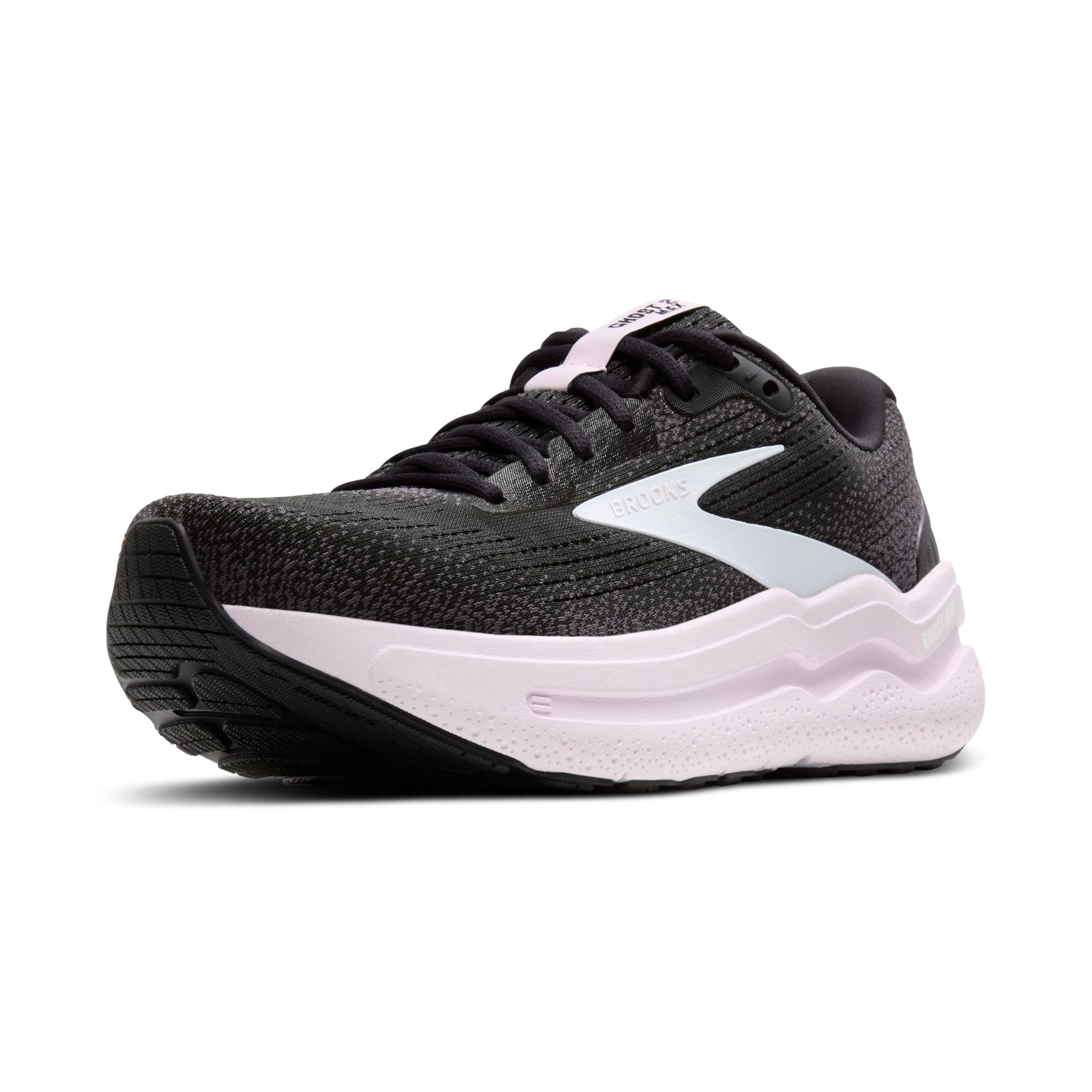 Brooks Women’s Ghost Max 2 Neutral Running & Walking Shoe - Black/White ...