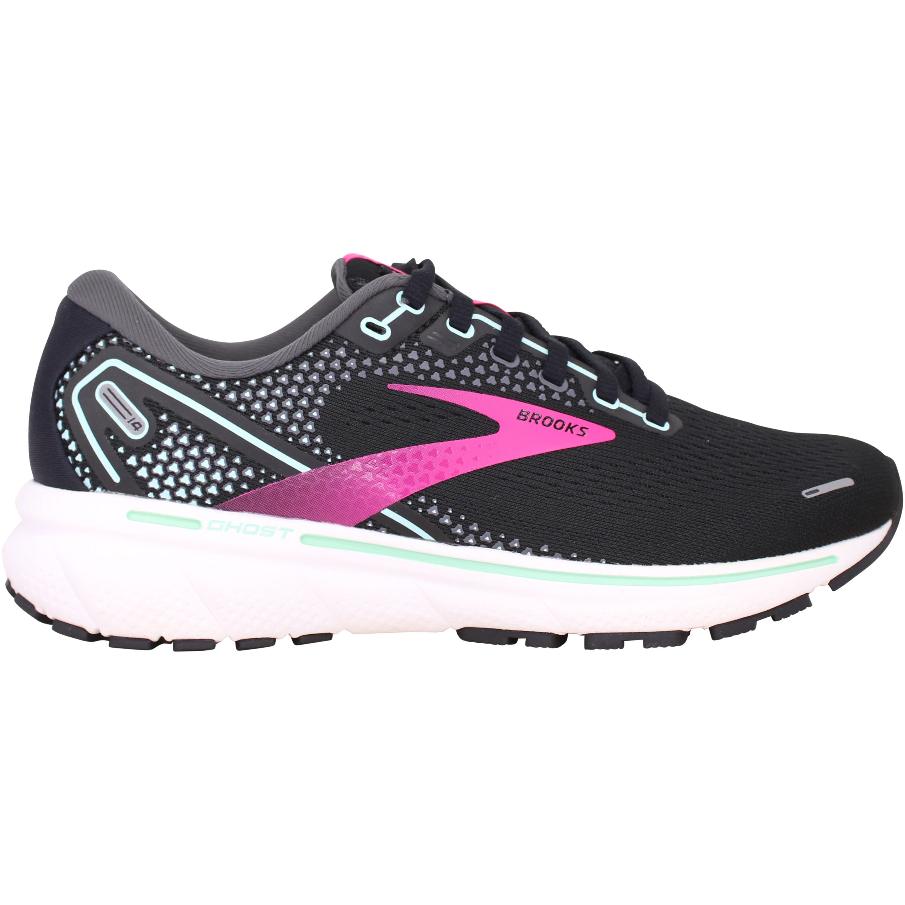 Brooks Women's Ghost 14 Sneakers, Black/Pink-Multicolor, Fitness ...