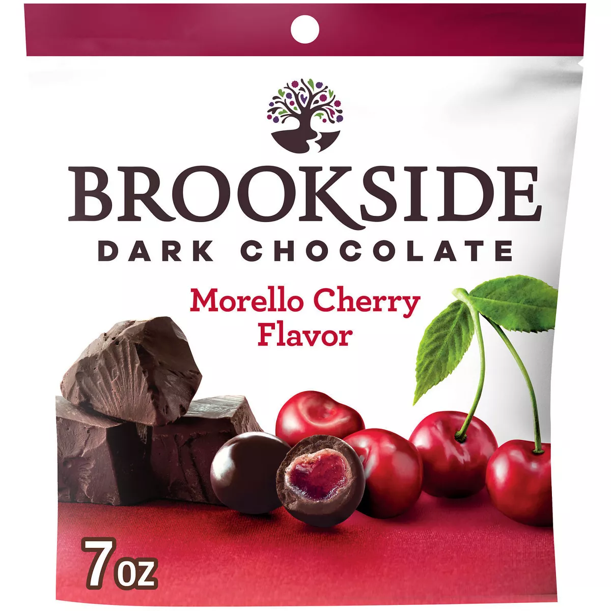 Brookside Dark Chocolate and Morello Cherry Snacking Chocolate Candy ...