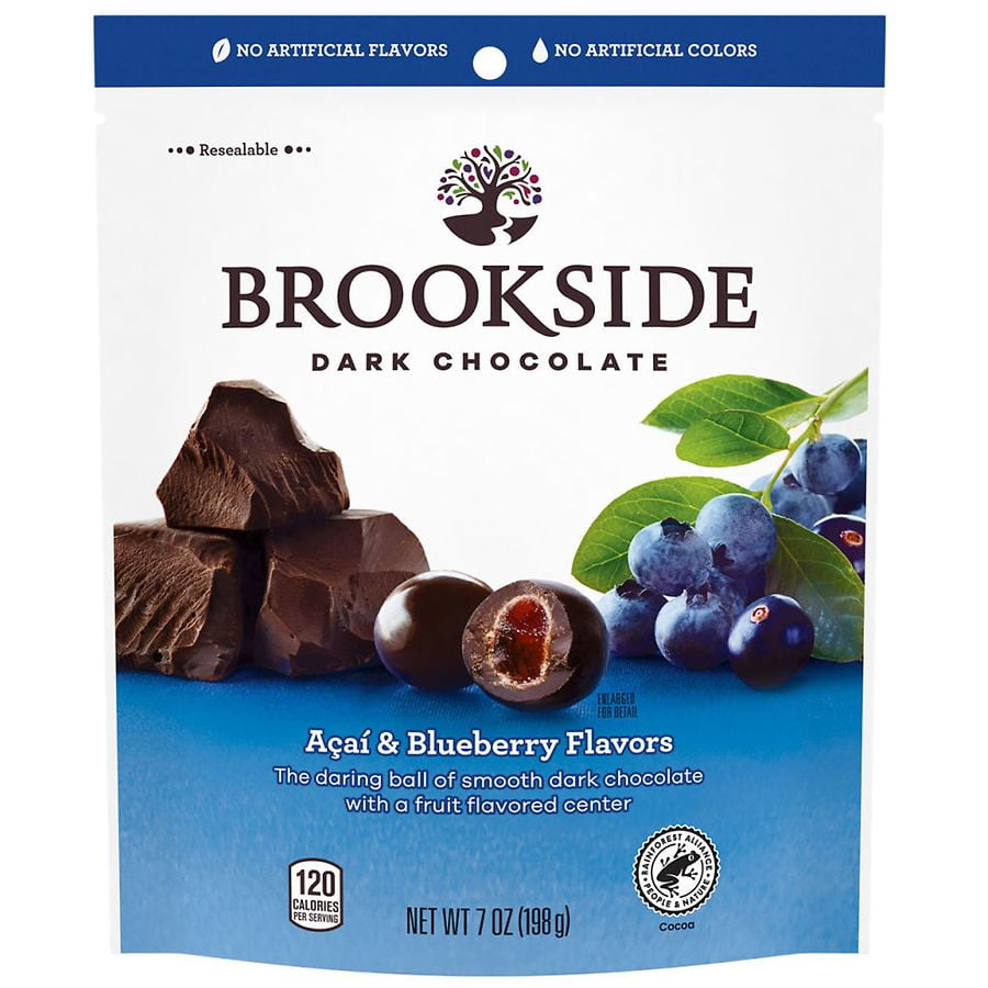 Brookside Snack Bag Dark Chocolate with Acai & Blueberry 7.0 oz Pack of ...