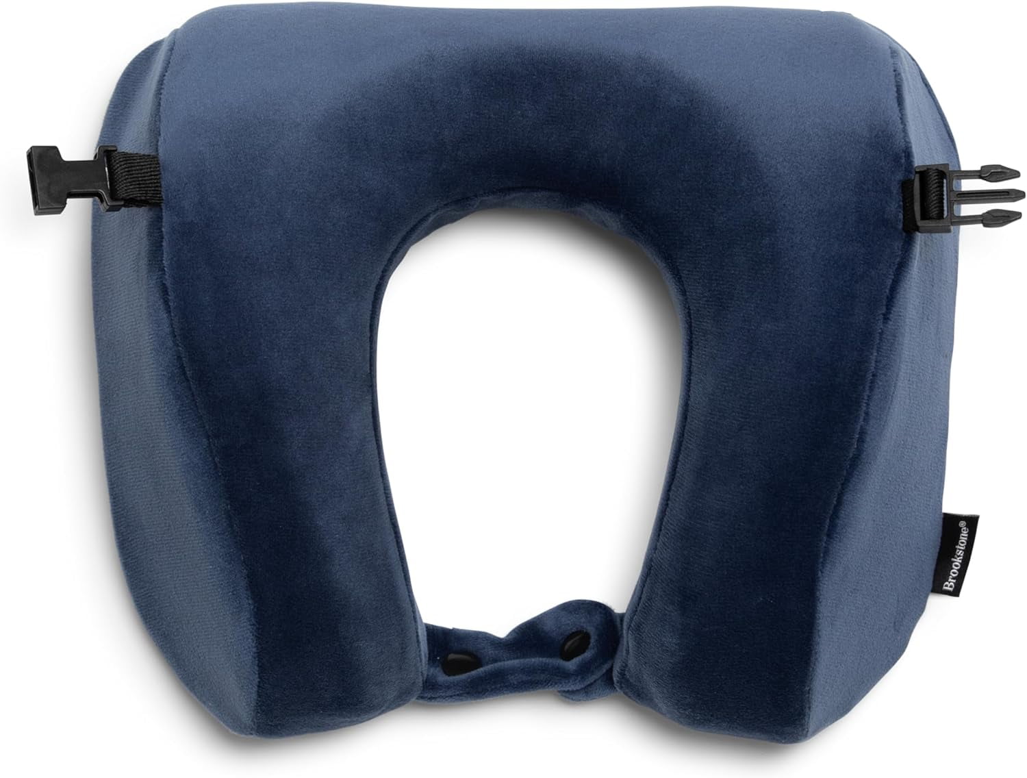 Brookstone 2-in-1 Memory Foam Travel Pillow - Cozy U-Shaped Soft Neck ...