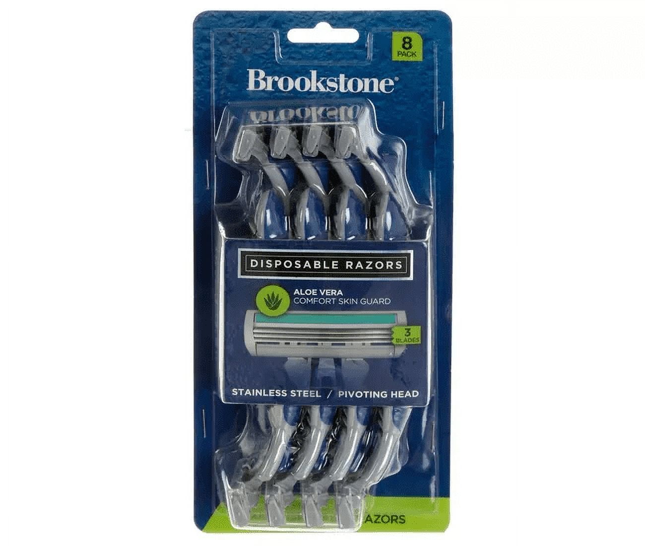 Brookstone 3 Blade Aloe Infused Disposable Razors, 8 Pack - Walmart.com