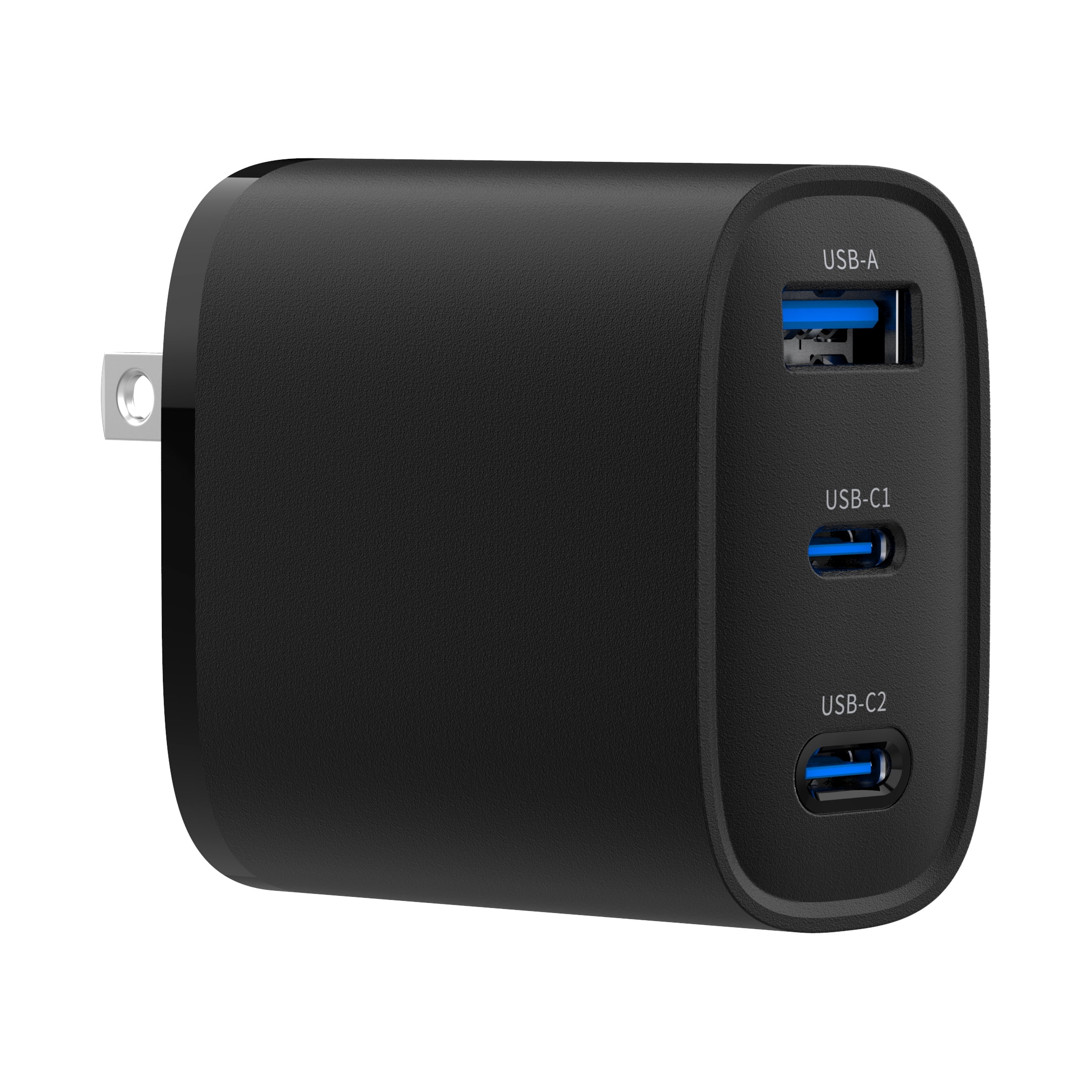 Brookstone 3 Port Dual USB and USB-C PD (Power Delivery) 40W Wall ...