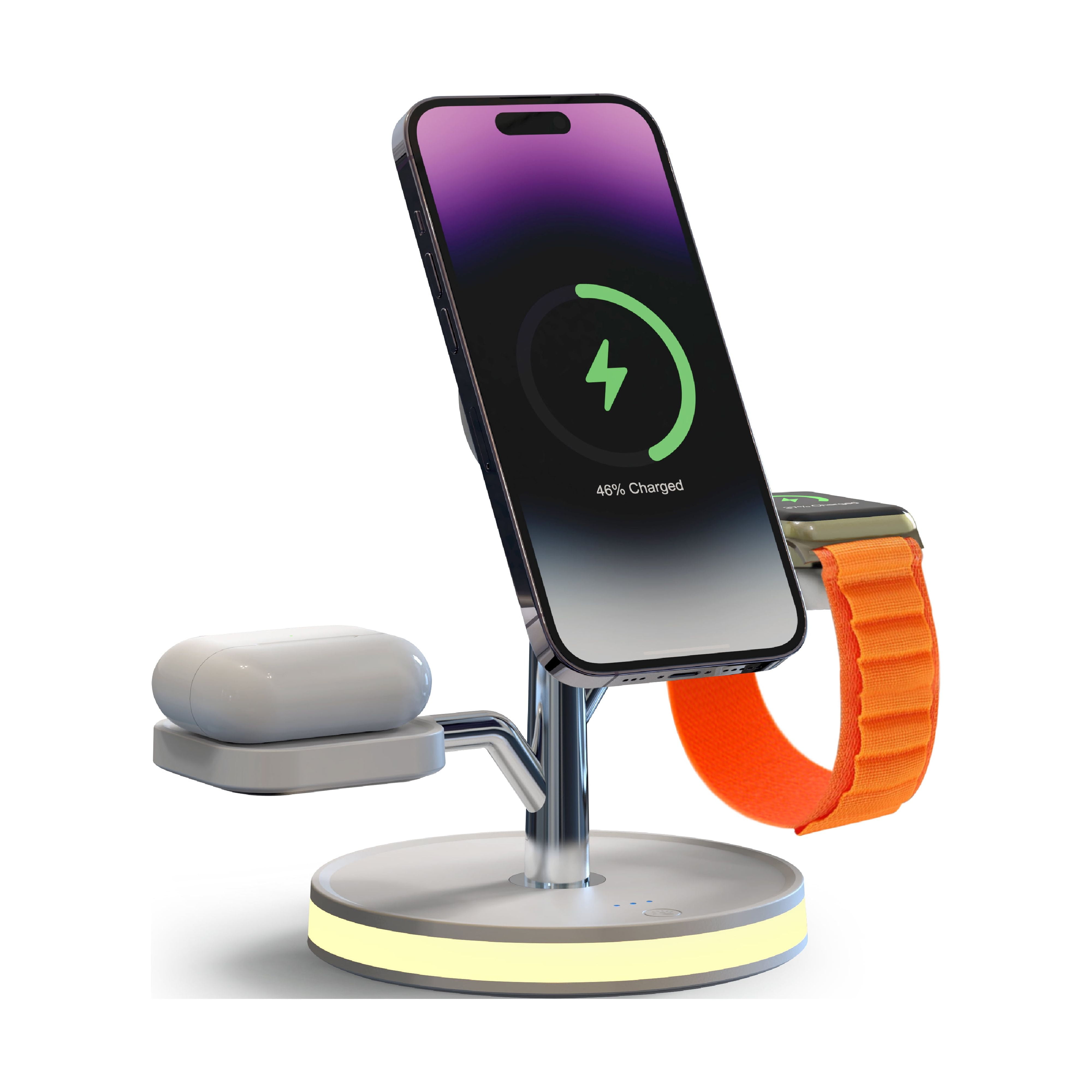 Brookstone 3-in-1 Wireless Charging Station MagSafe Fast Wireless ...