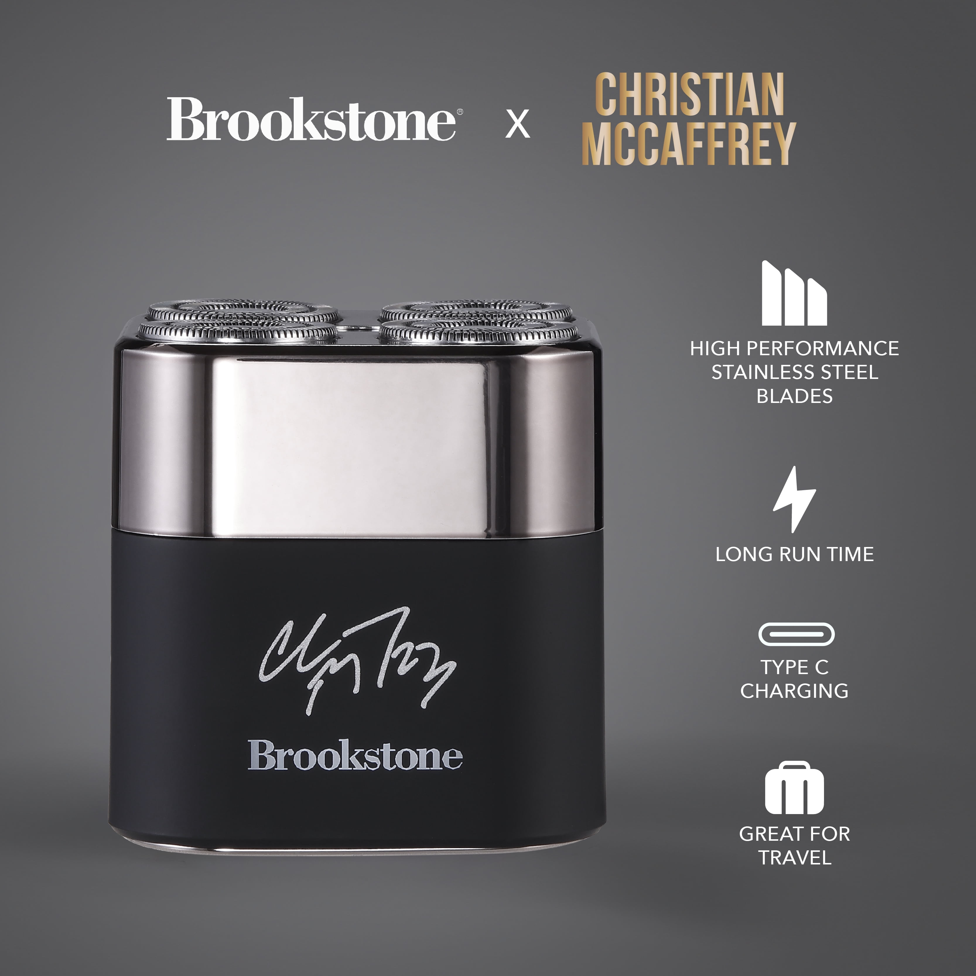 Brookstone Christian McCaffrey Special Edition, 4 Head Cordless ...