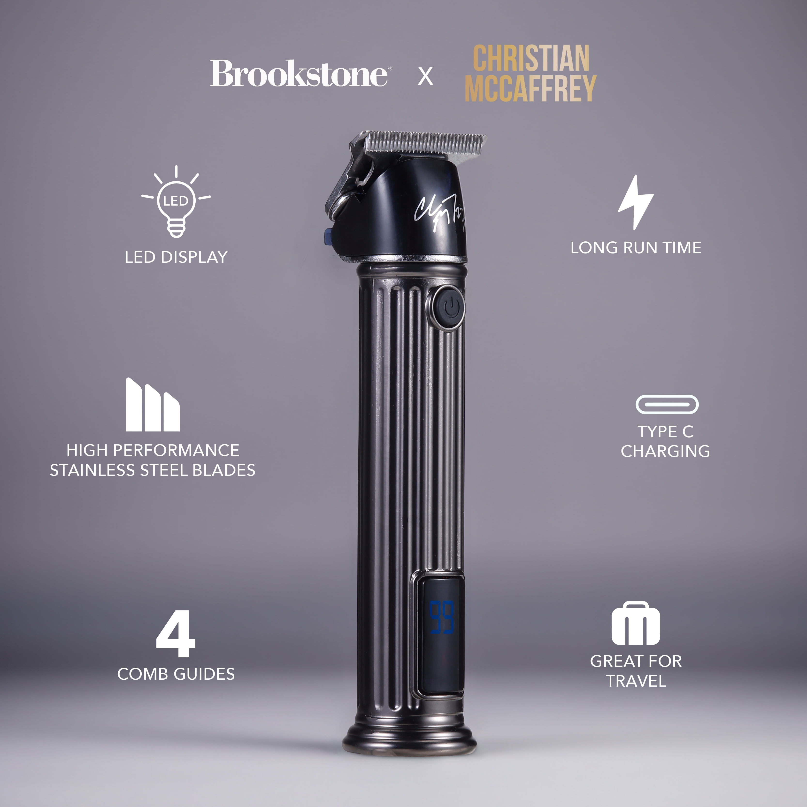 Brookstone Christian McCaffrey Special Edition, Cordless Rechargeable ...