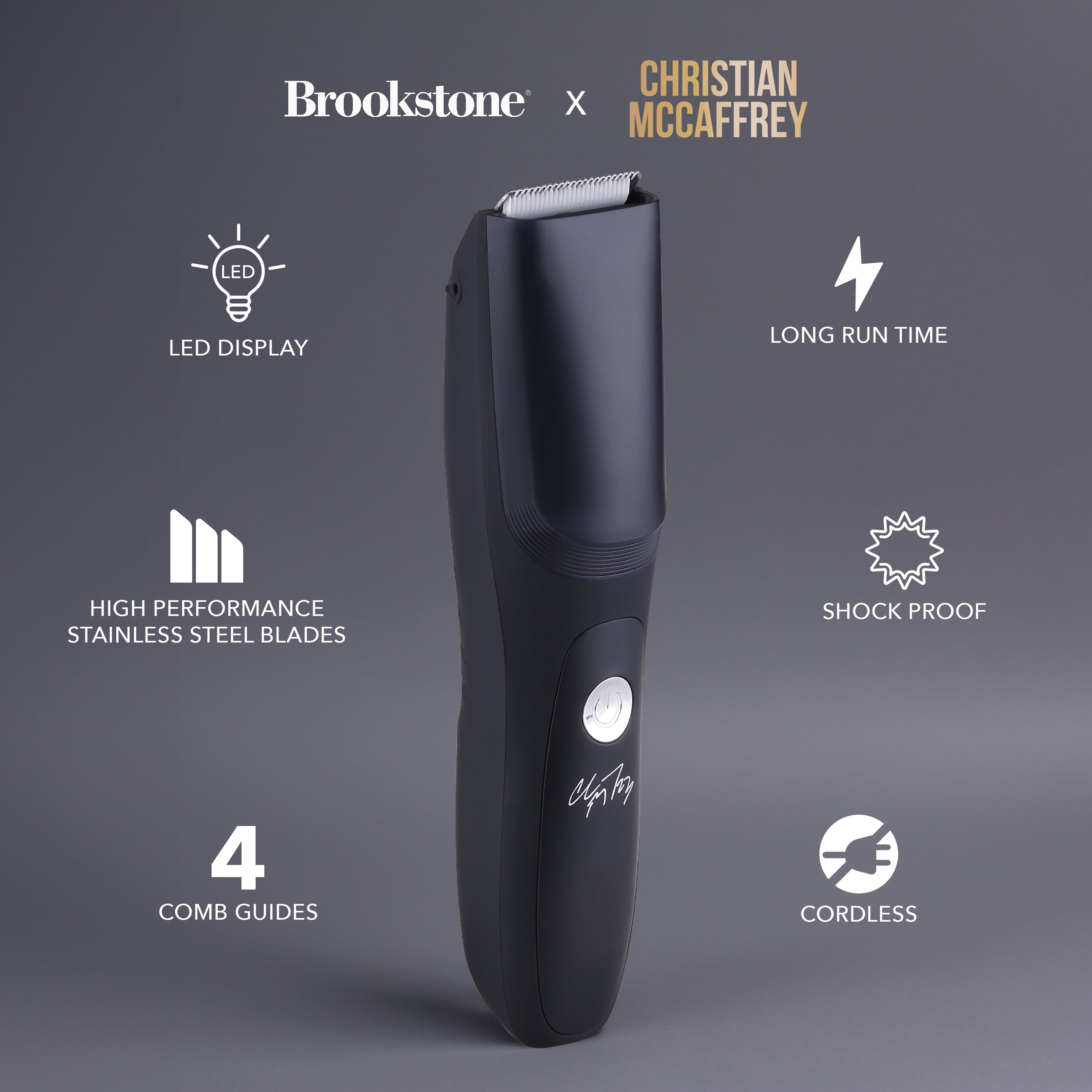 Brookstone Christian McCaffrey Special Edition, Cordless Rechargeable ...