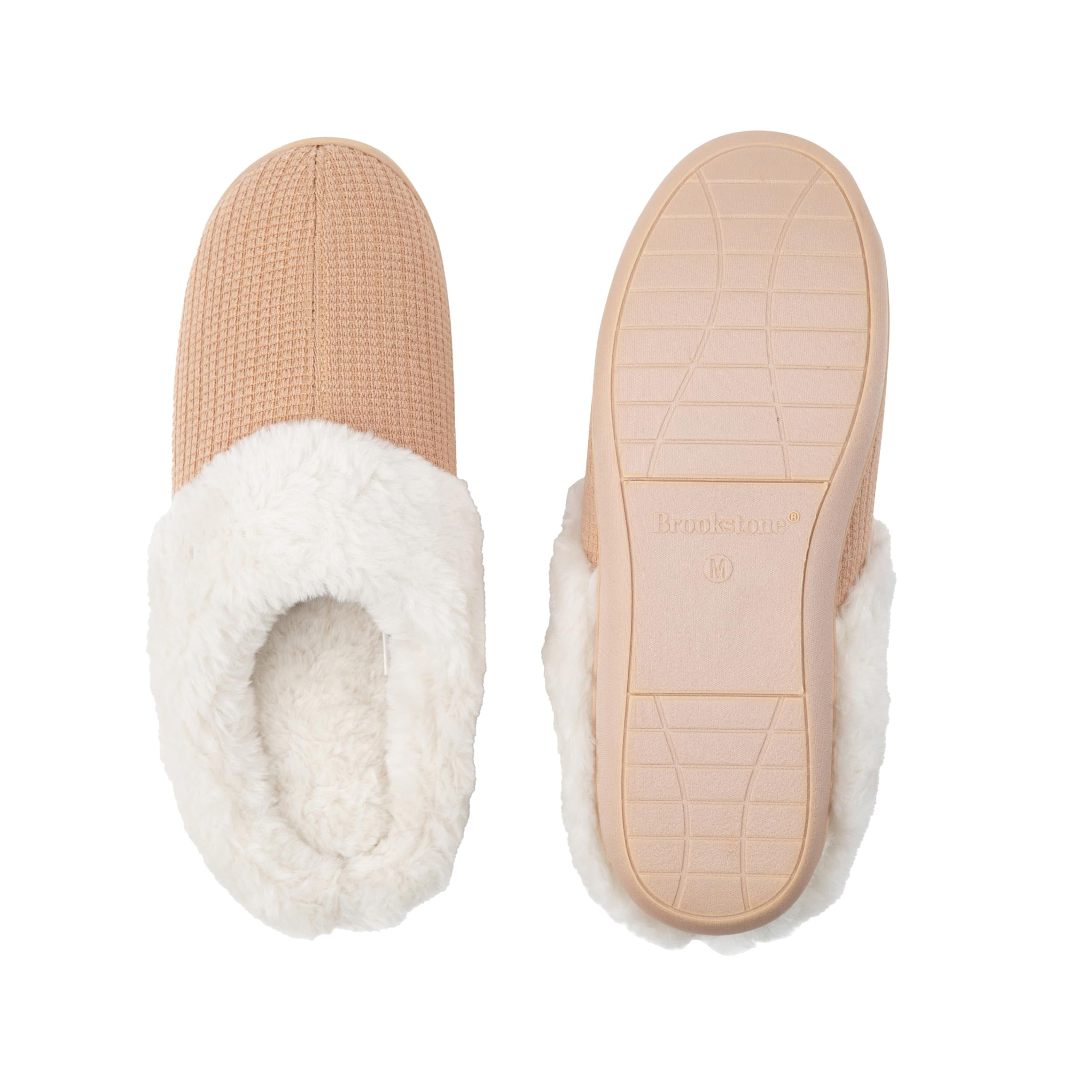 Brookstone Classic Comfort Memory Foam Slippers - Women's Memory Foam ...