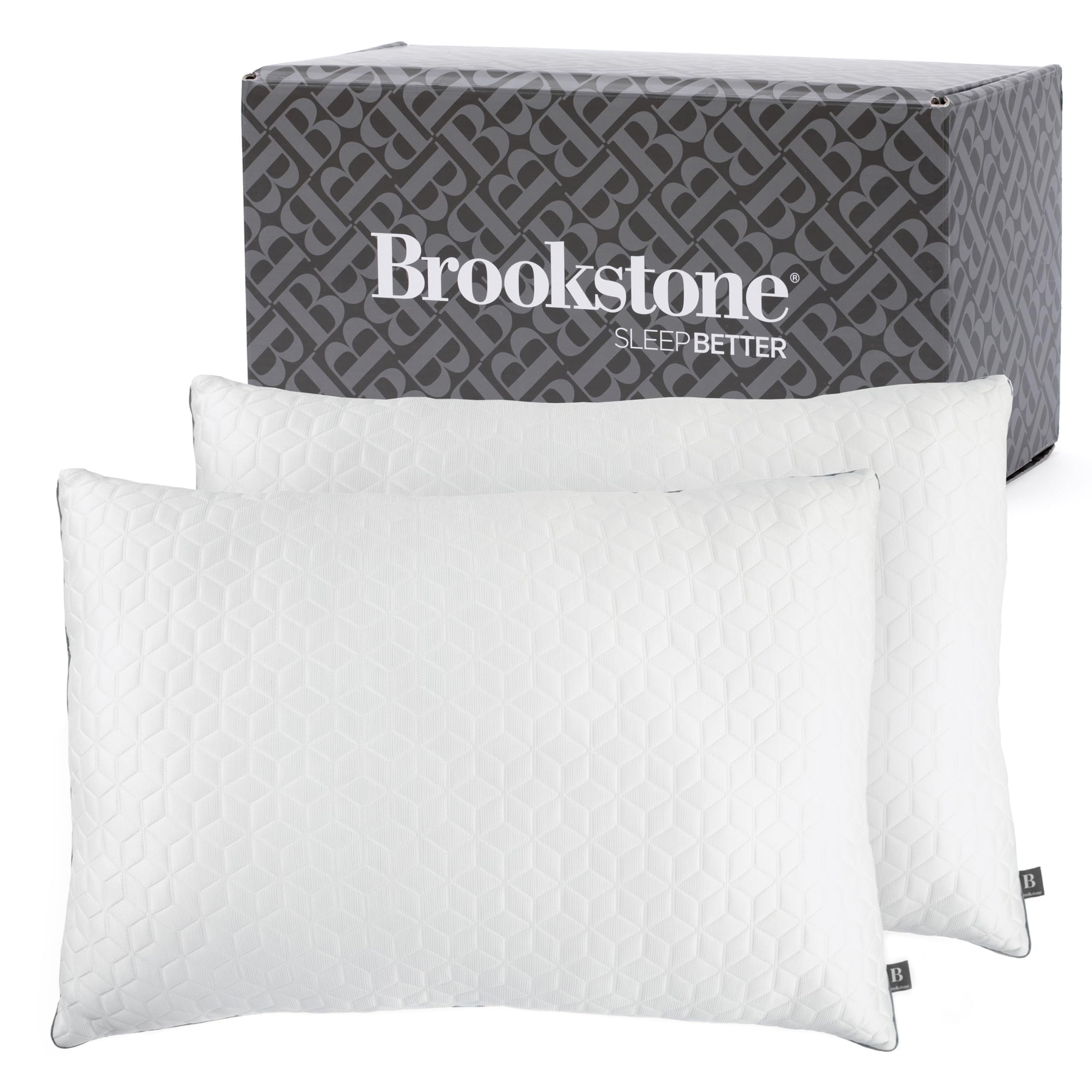 Brookstone Cool Sense Down Alternative Pillow 2 Pack - Cold Cooling ...
