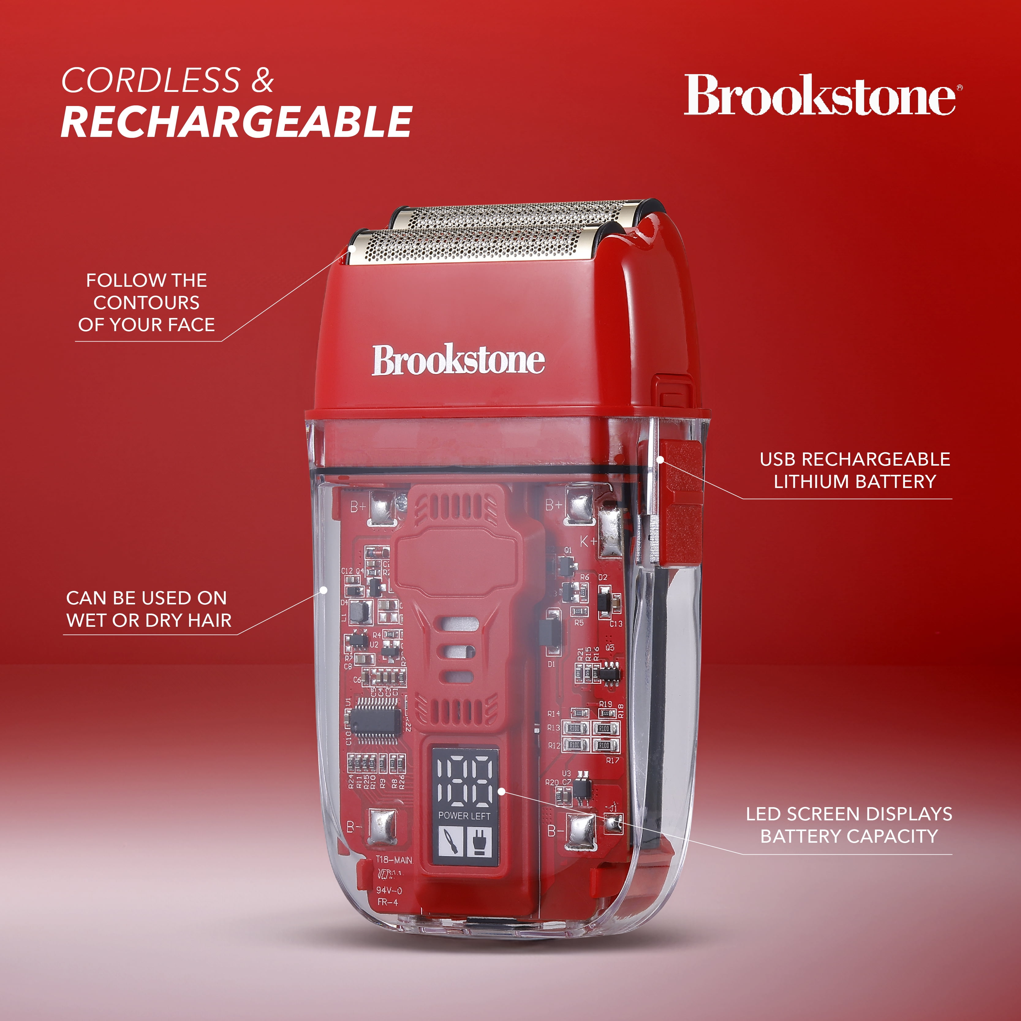 Brookstone Cordless Rechargeable Men's Electric Foil Trimmer, - Walmart.com