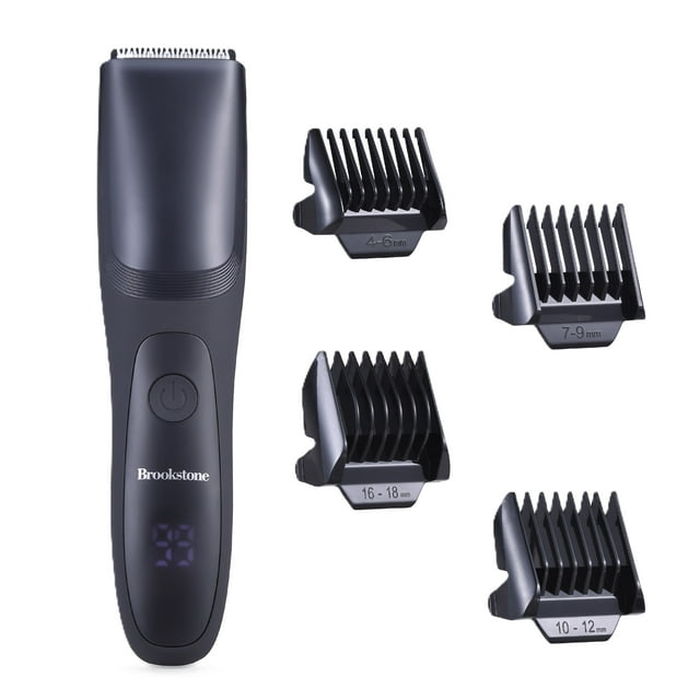 Brookstone Cordless Rechargeable Men's Electric Hair Trimmer with ...
