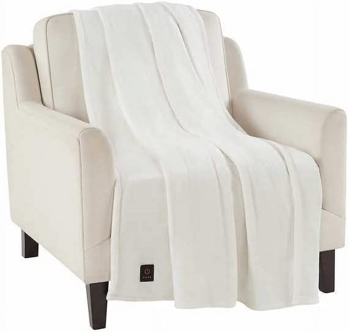 Brookstone I Ultra Soft Plush Electric Heated Throw I 4-Heat Settings ...