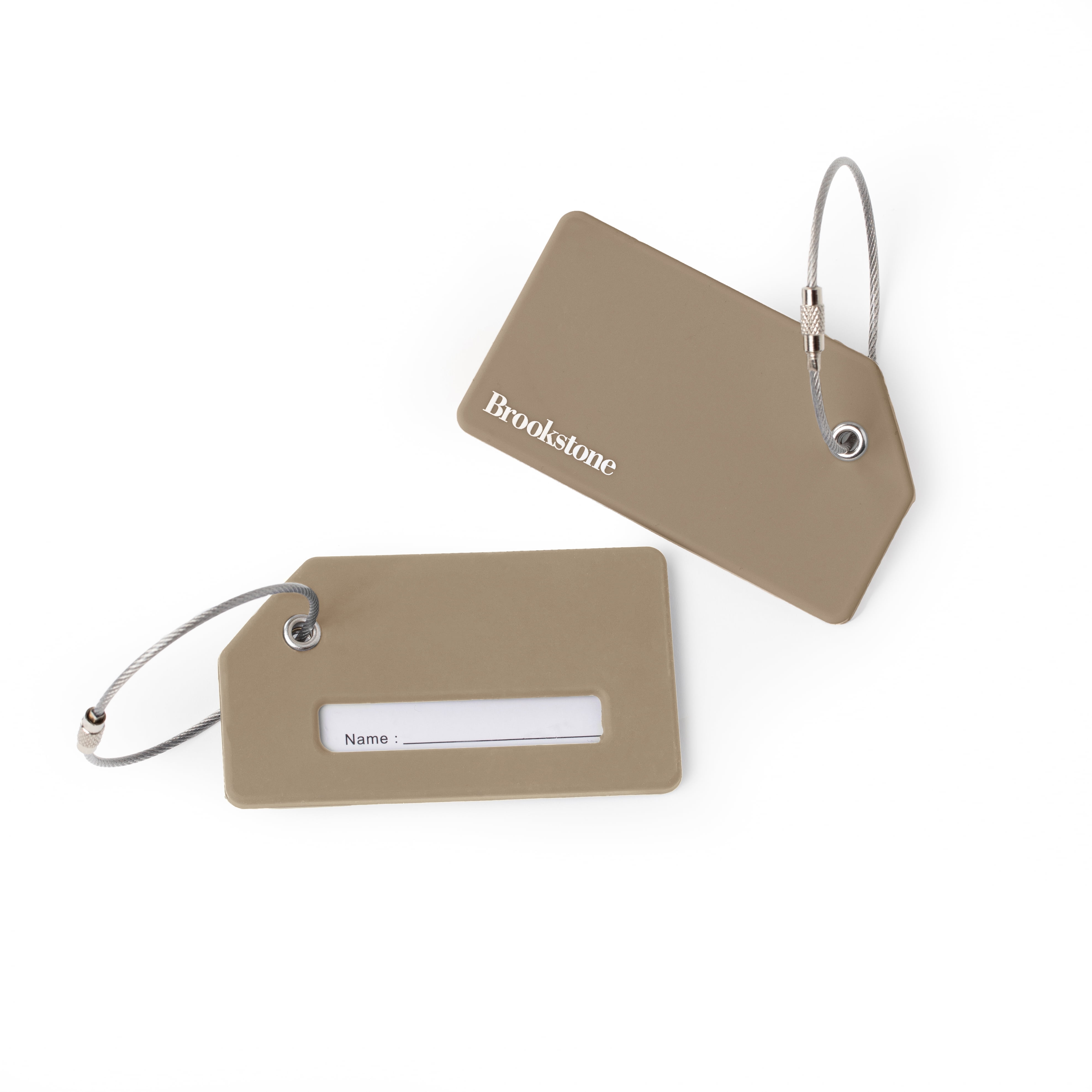 Brookstone Luggage Tags - 2 Pack Travel Bag Tags for Suitcases with ...