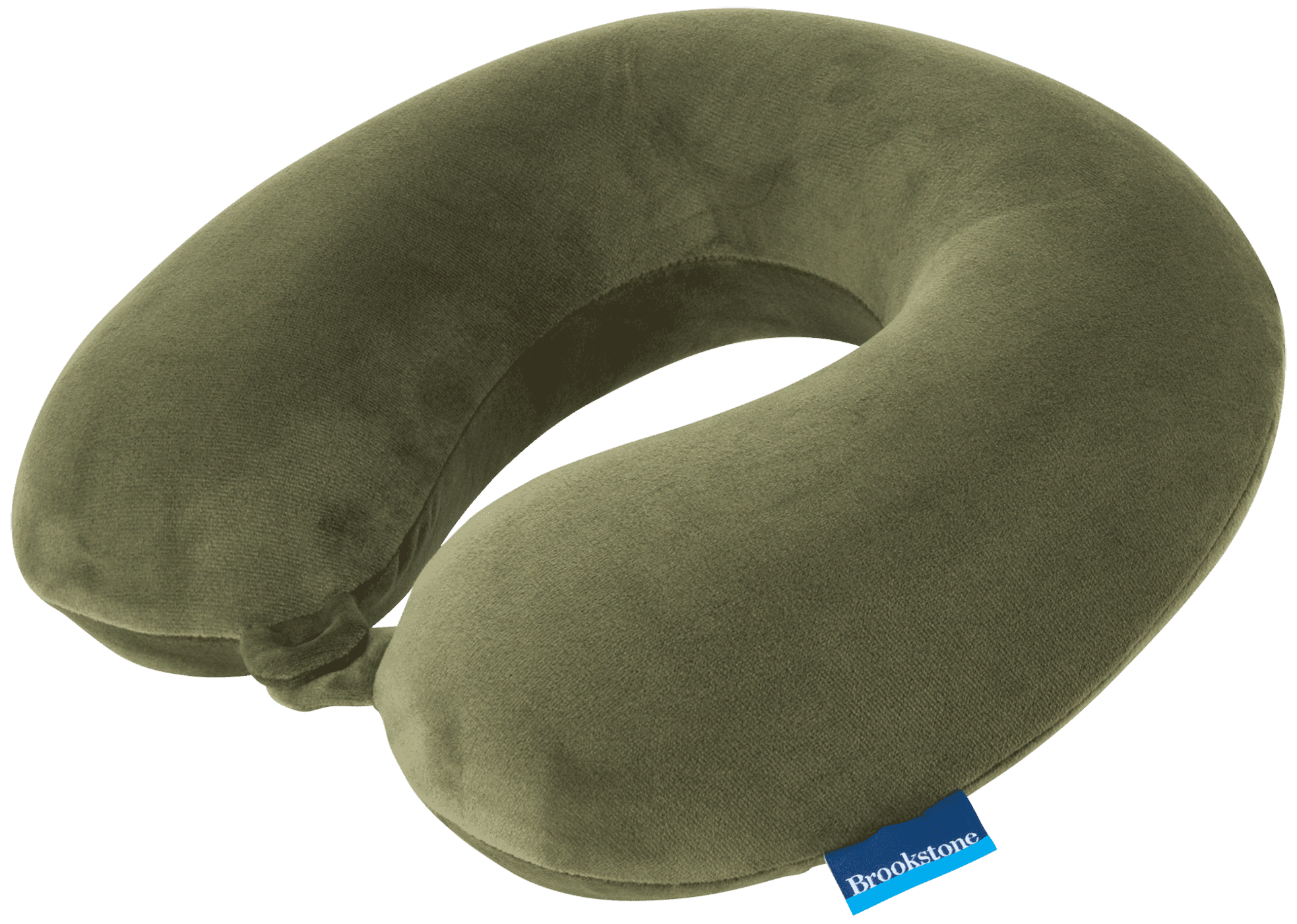 Brookstone Memory Foam Travel Neck Pillow, U-shaped, Black, Lightweight ...