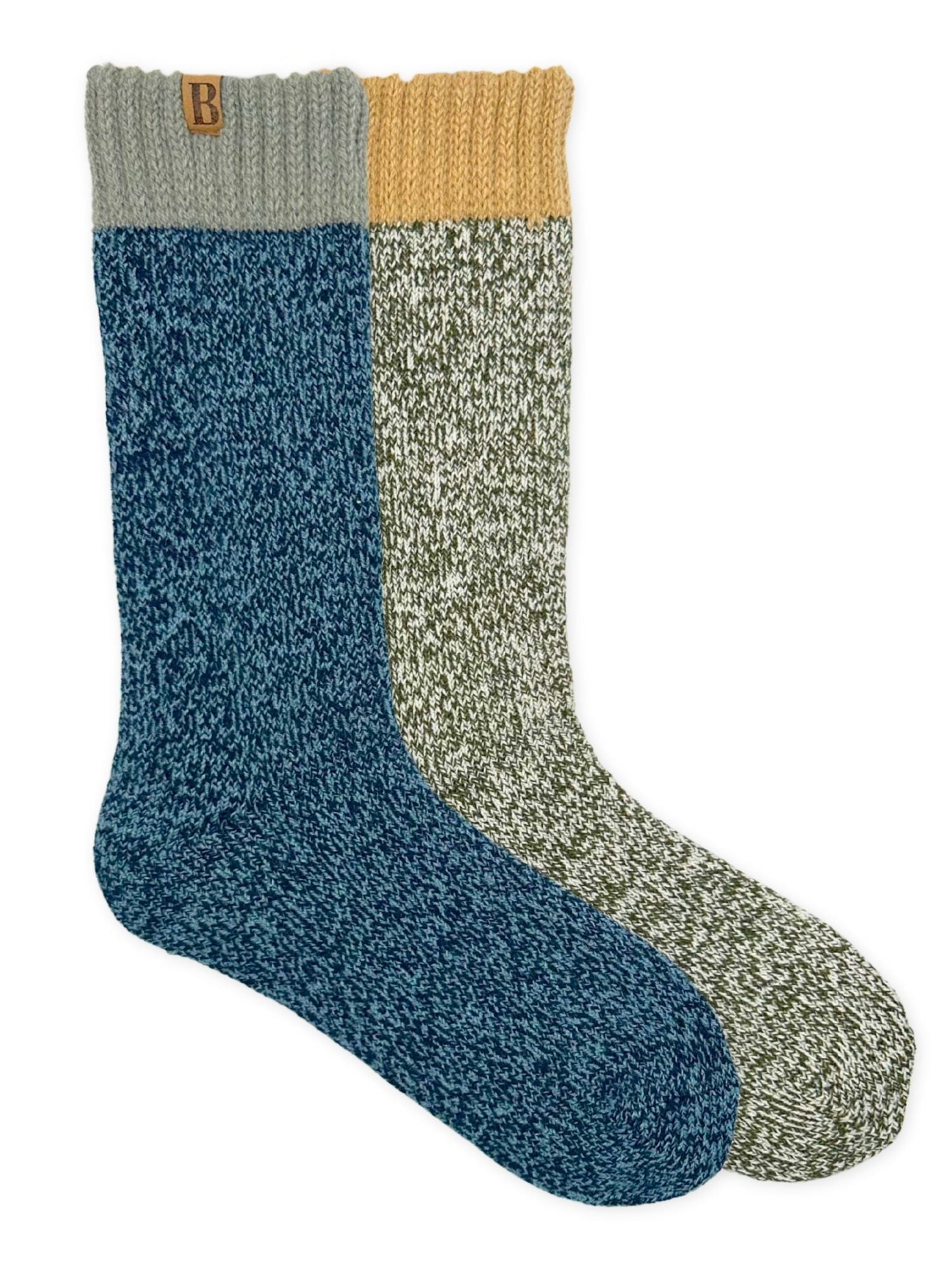Brookstone Men's Heat-Retaining Boot Socks, 2-Pack, Sizes 6.5-12 ...