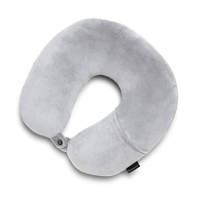 Brookstone Microbead Travel Neck Pillow - Lightweight U-Shaped Travel ...
