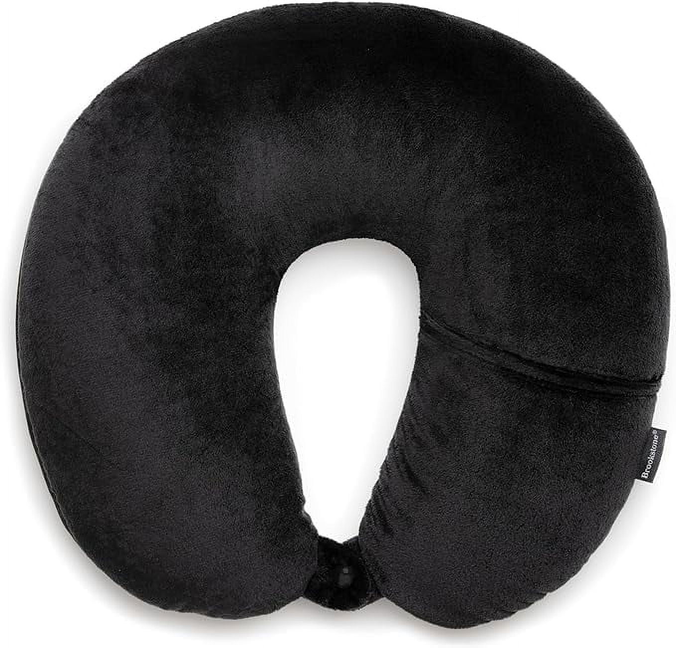 Brookstone Microbead Travel Neck Pillow - Lightweight U-Shaped Travel ...