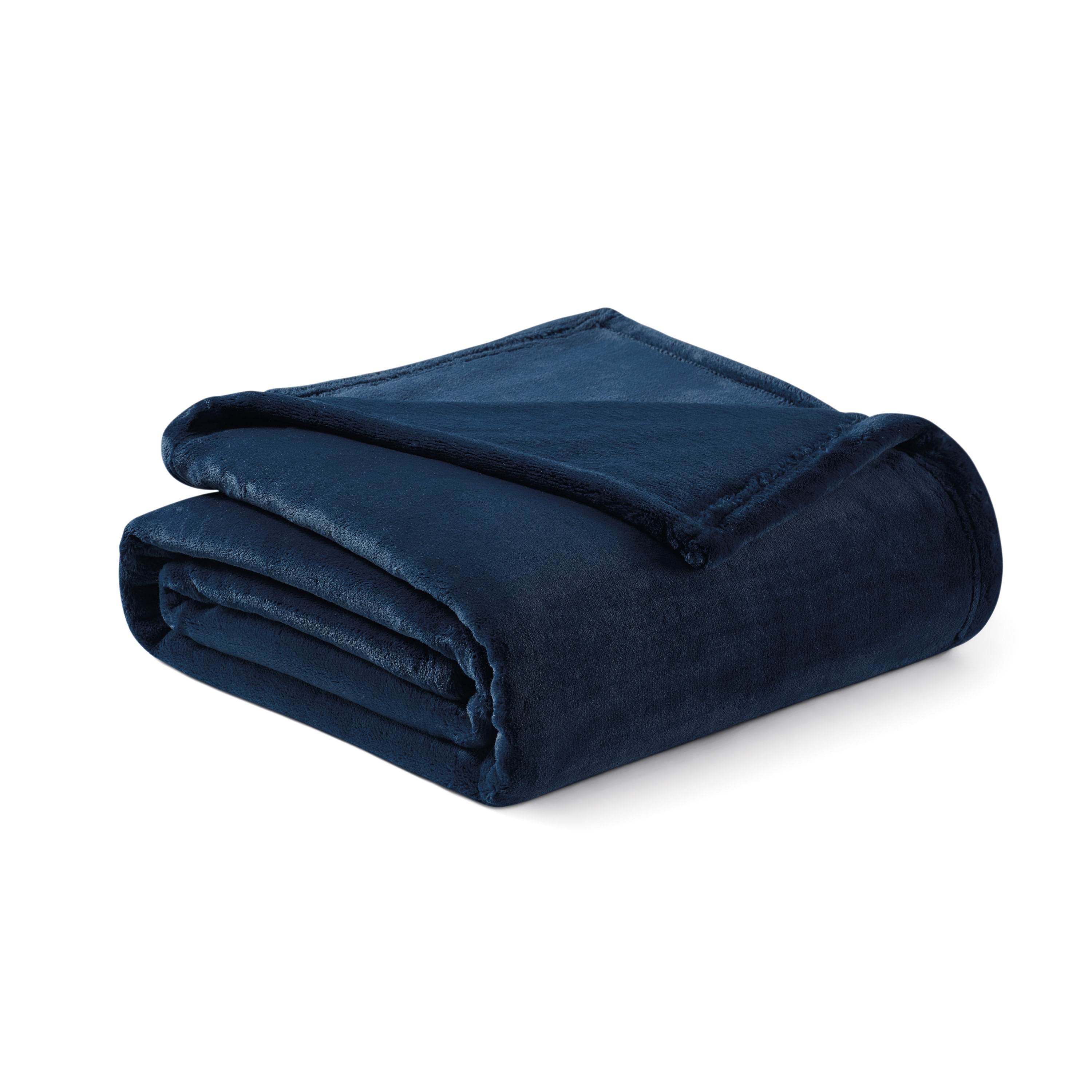 Brookstone Nap Plush Throw 60x70, Solid, Blue, Adult - Walmart.com