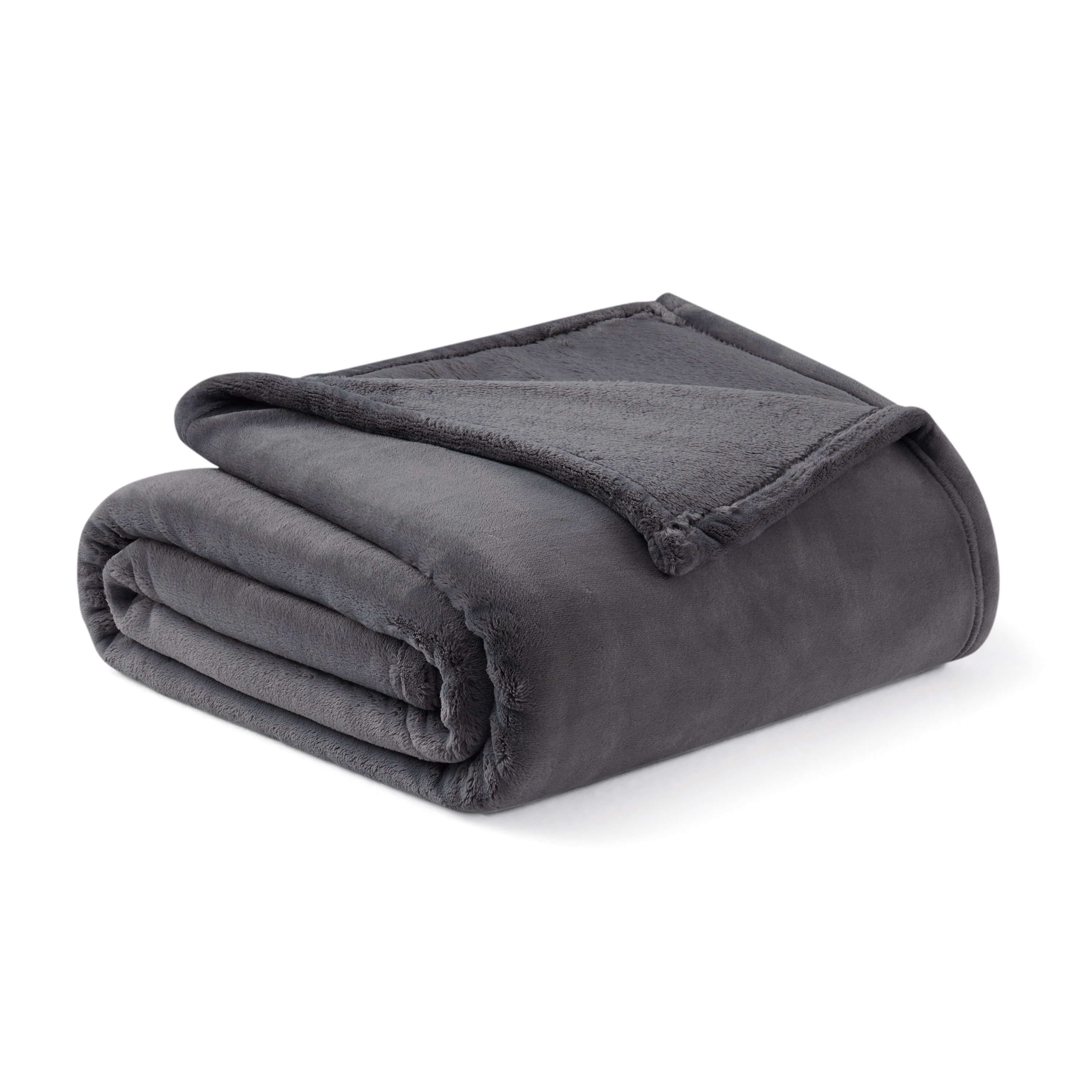 Brookstone Nap Plush Throw 60x70, Solid, Silver, Adult - Walmart.com