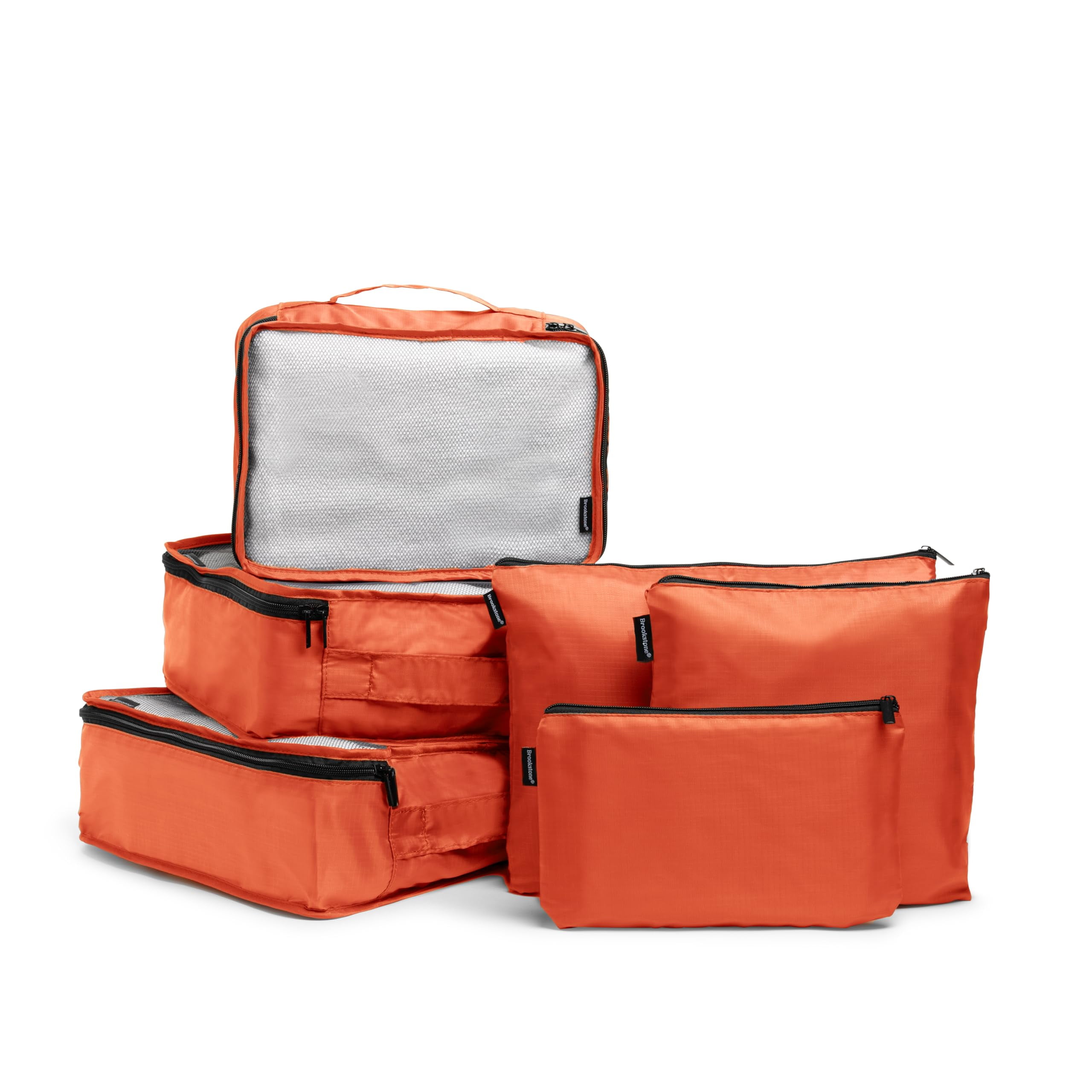 Brookstone Packing Cubes for Travel, 6-Piece Compression Luggage ...