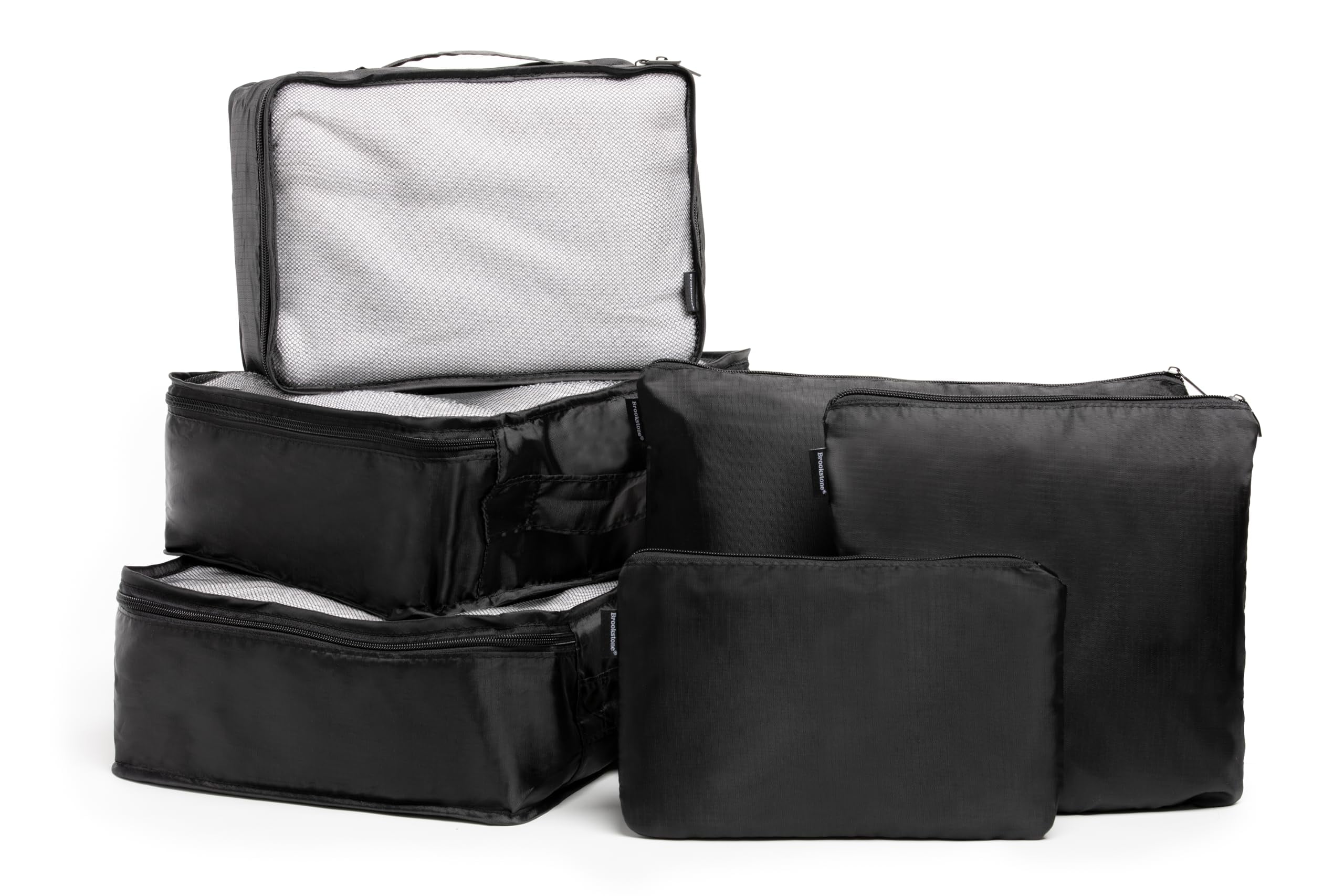 Brookstone Packing Cubes for Travel, 6-Piece Multi-Functional Luggage ...