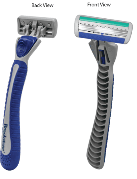 Brookstone Razors with Gray 3 Blade Design, 3 Pack - Walmart.com