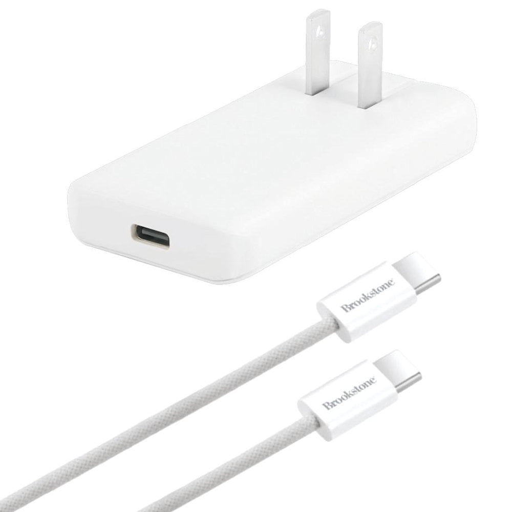 Brookstone Slim Portable 65W PD USB-C Wall Charger with USB-C Cable ...
