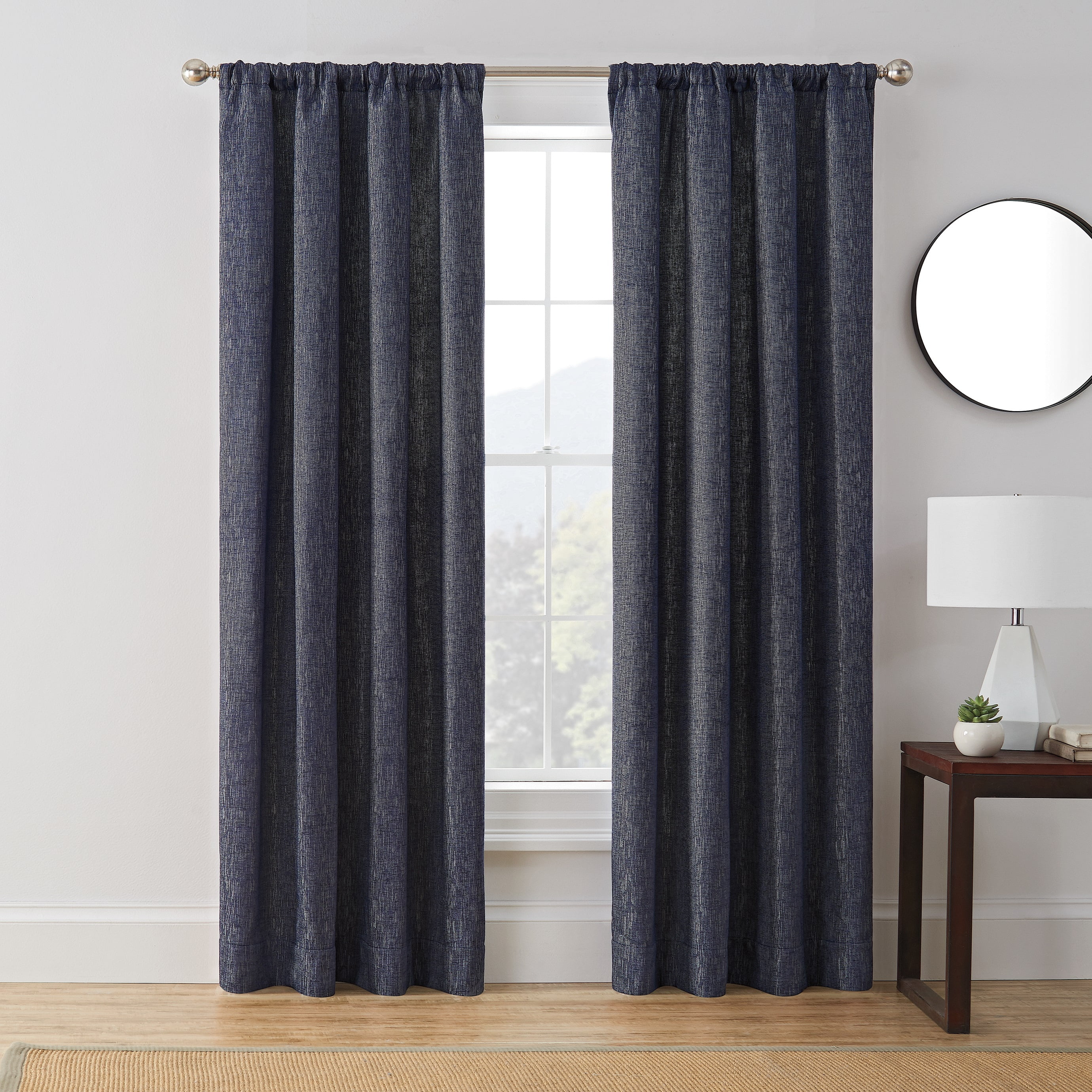 Brookstone Troy Solid Room Darkening Rod Pocket Window Curtain Panel ...