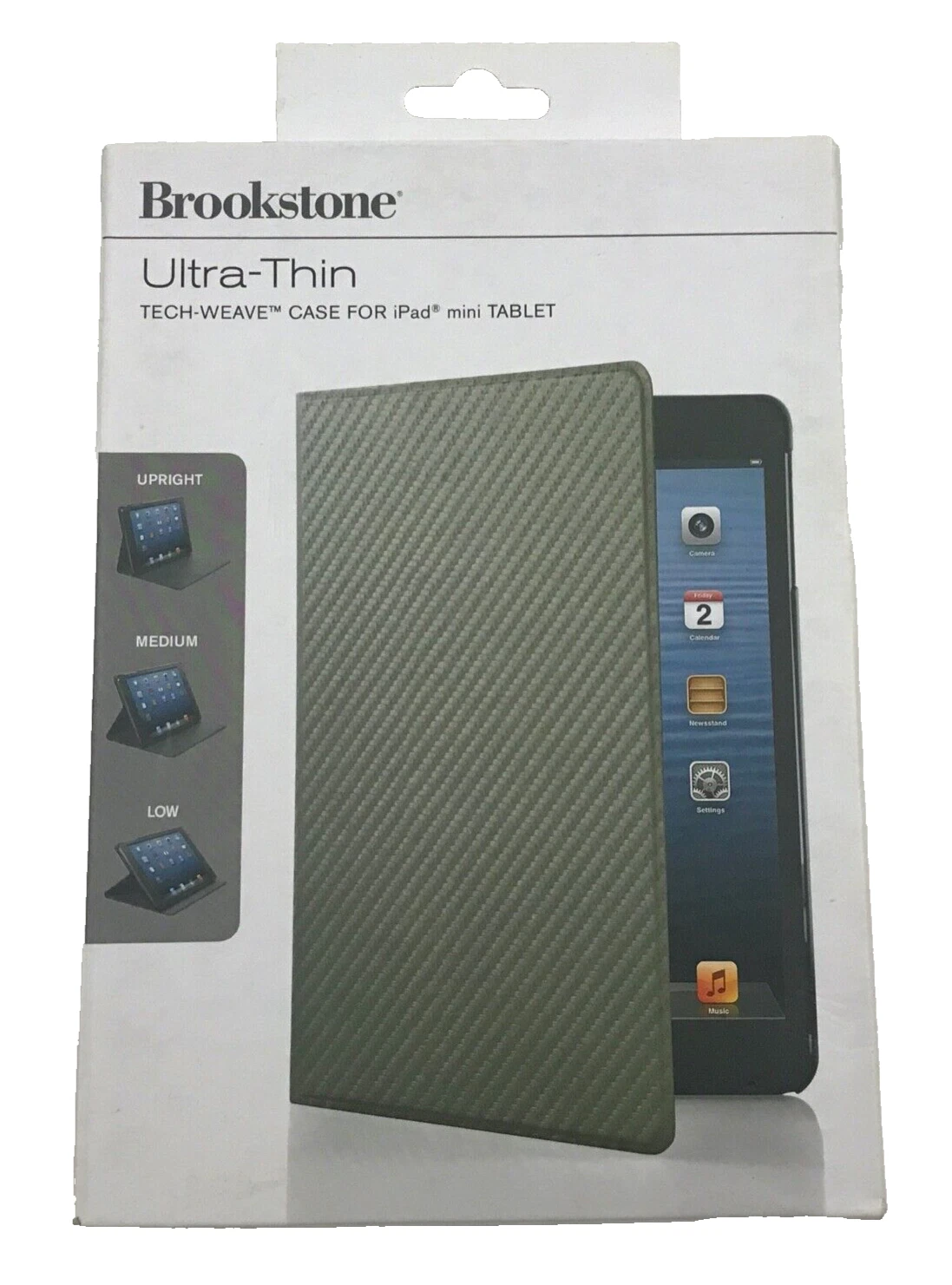 Brookstone Ultra Thin Tech Wave Case For Ipad Mini Tablet Graphite ...