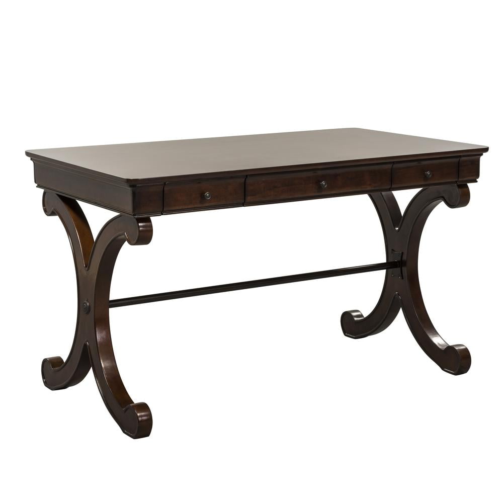 Brookview Office Wood Writing Desk, Traditional Style, Cherry Finish ...