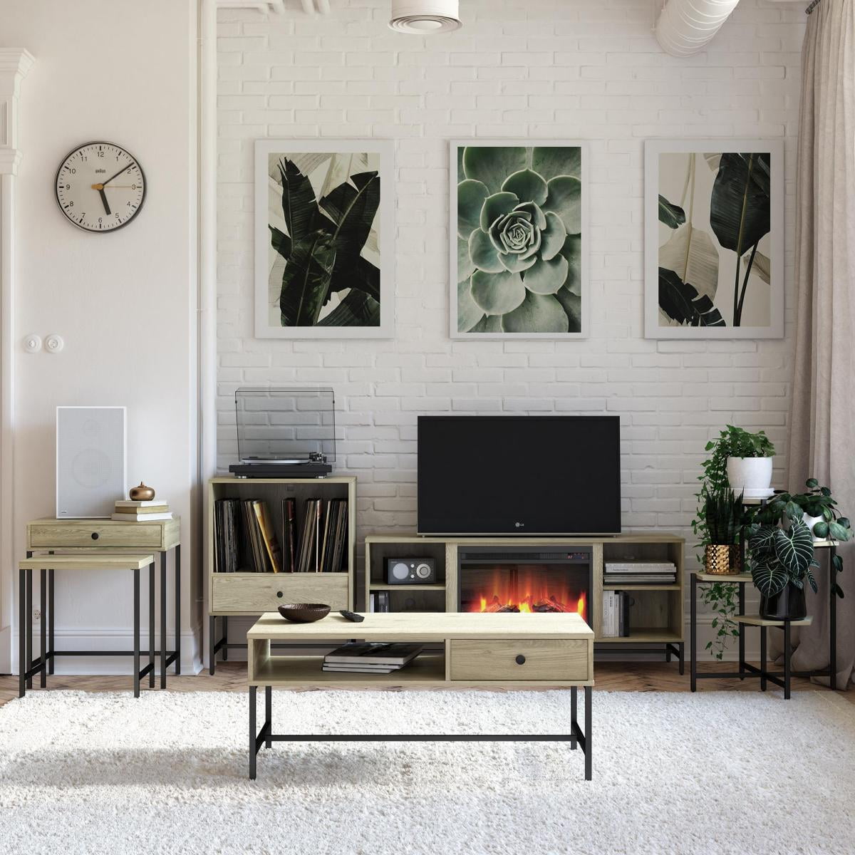 Brookville Modern Coffee Table 42" Rectangular Wood Coffee Table with ...