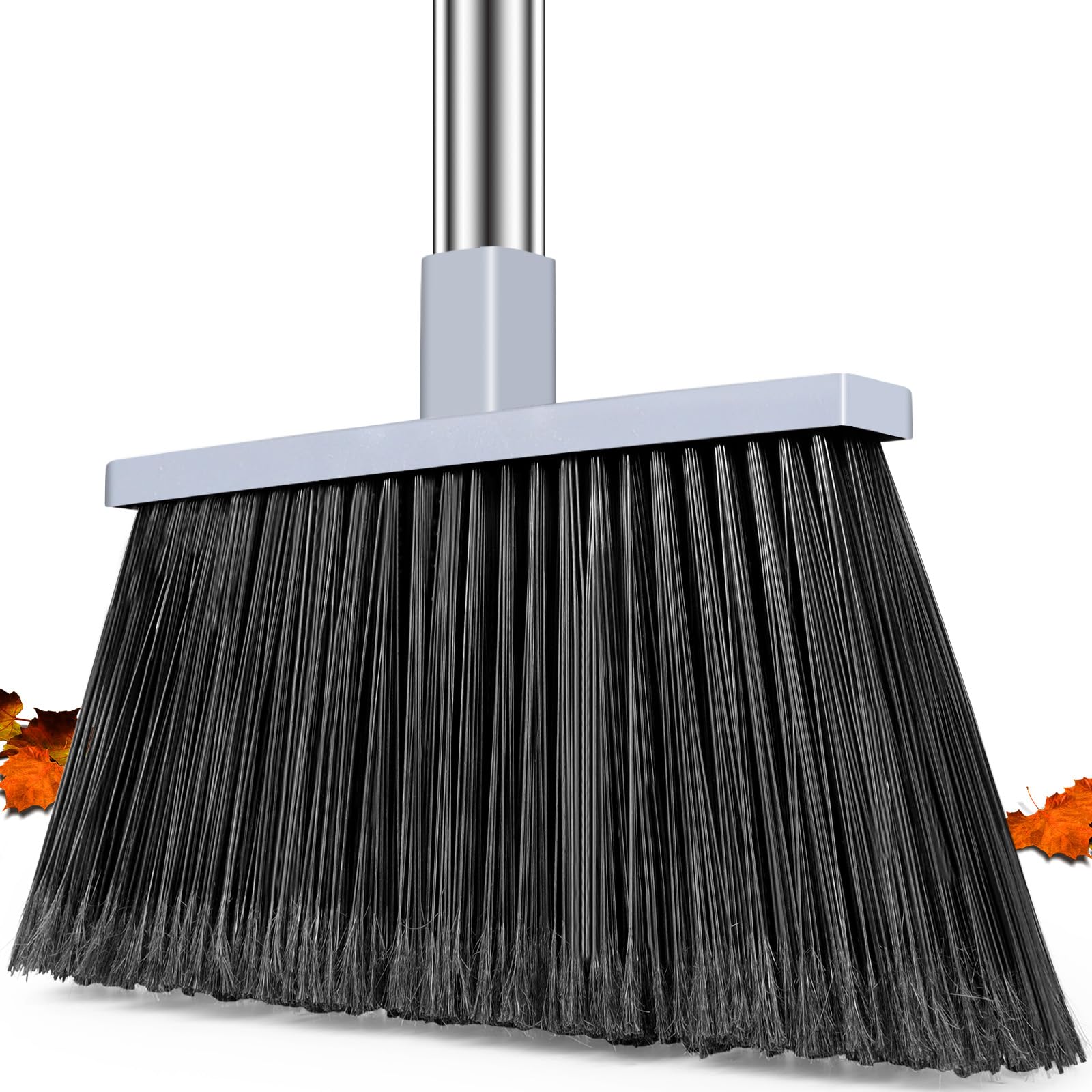 Broom, 4 Pack Outdoor Broom for Floor Cleaning, 58" Long Stainless ...