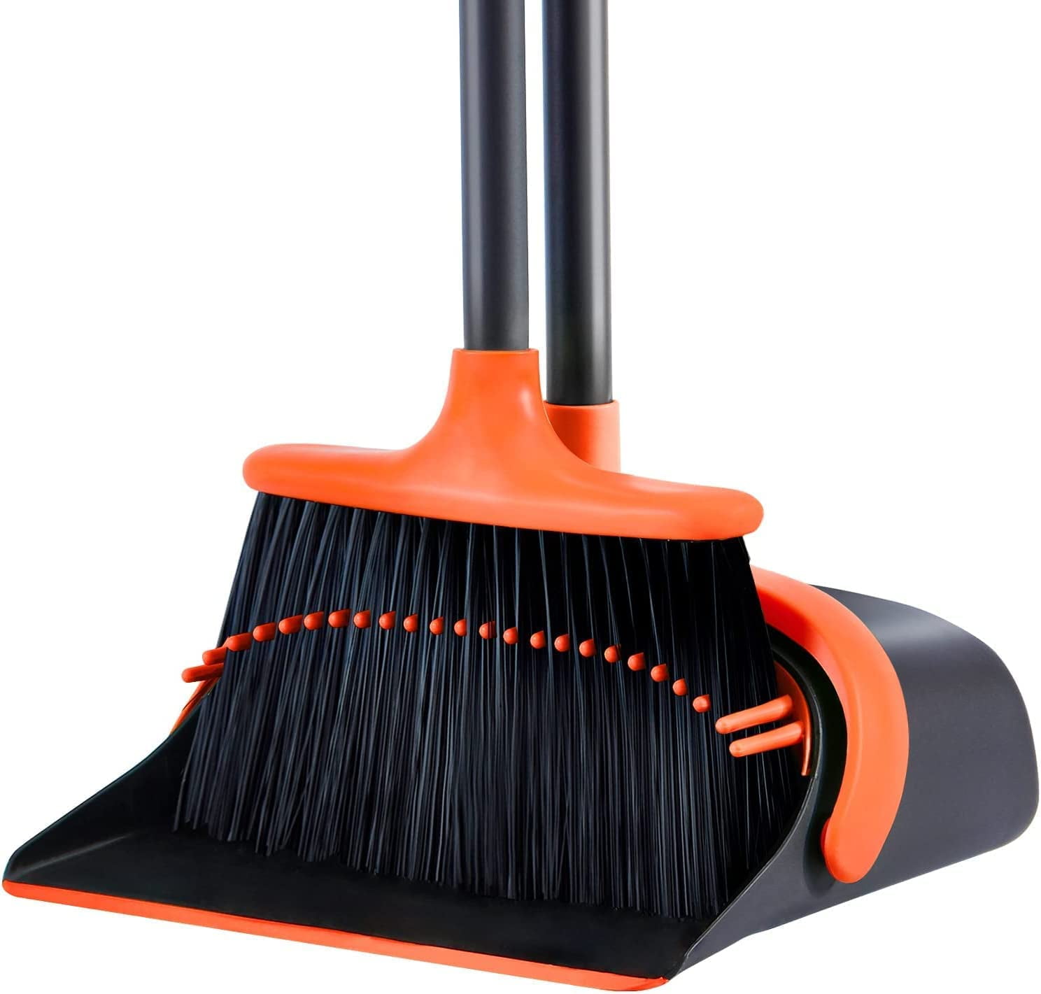 Broom And Dustpan Set, Broom And Dustpan Set For Home, Upgraded 52‘‘ Long Handle Broom And ...